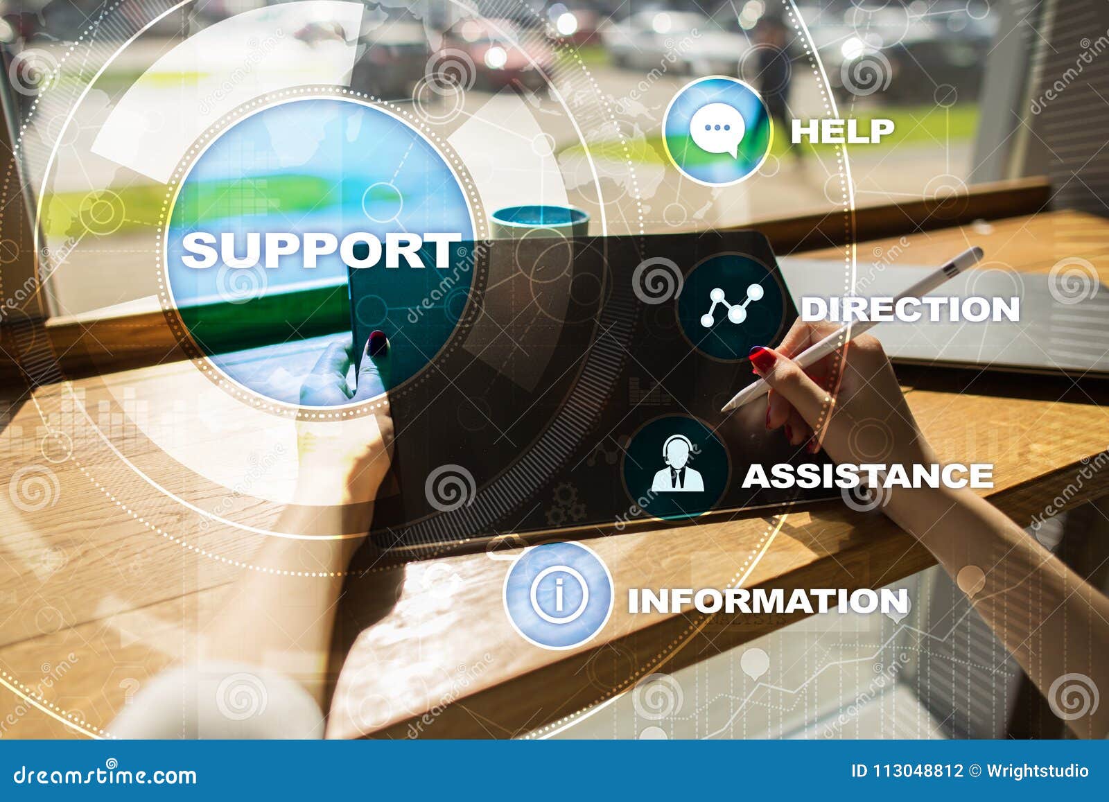 Technical Support. Customer Help. Business and Technology Concept ...