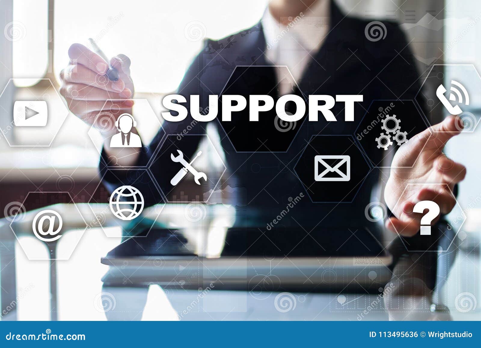 Technical Support. Customer Help. Business and Technology Concept ...