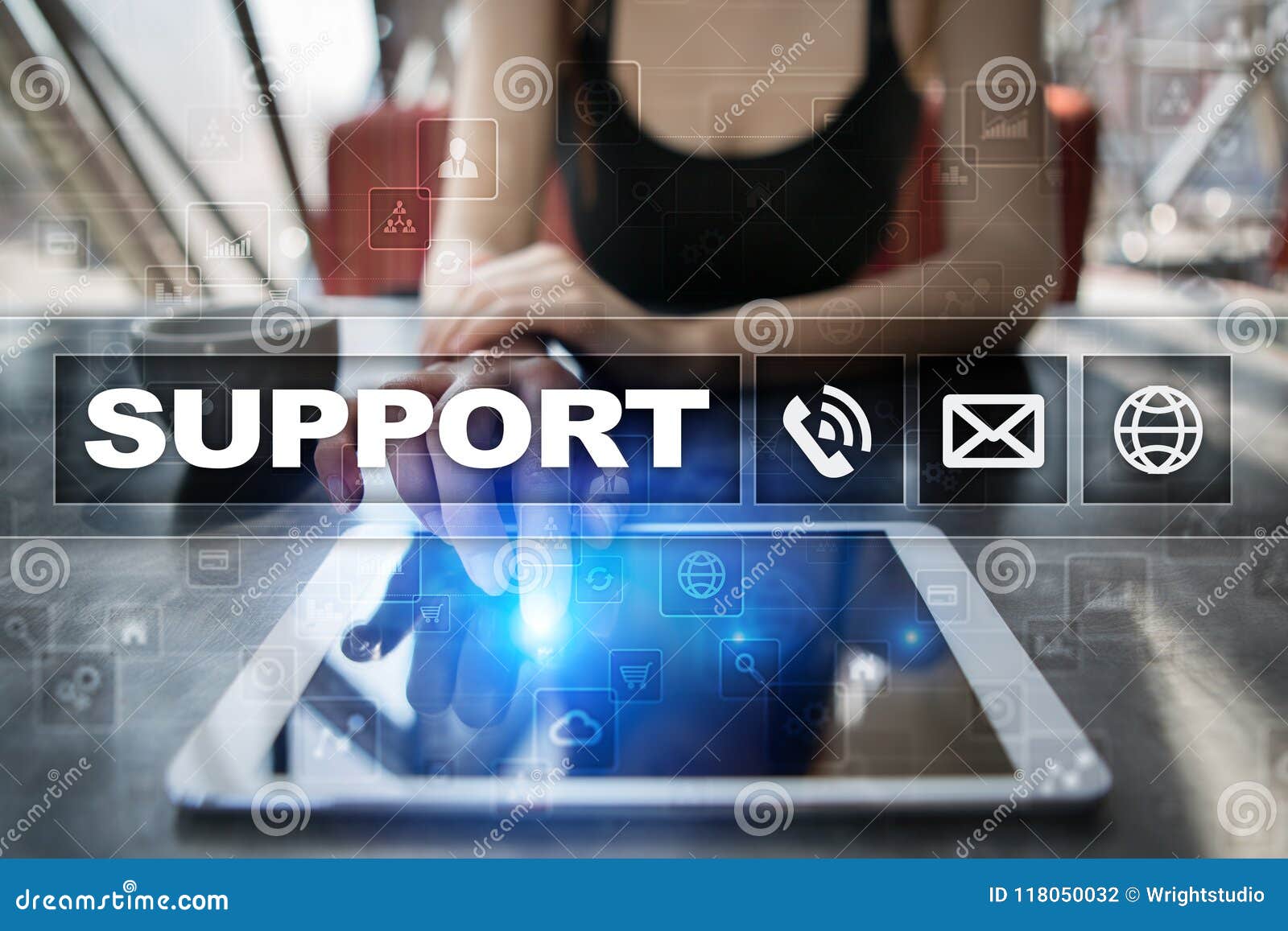 Technical Support. Customer Help. Business and Technology Concept ...