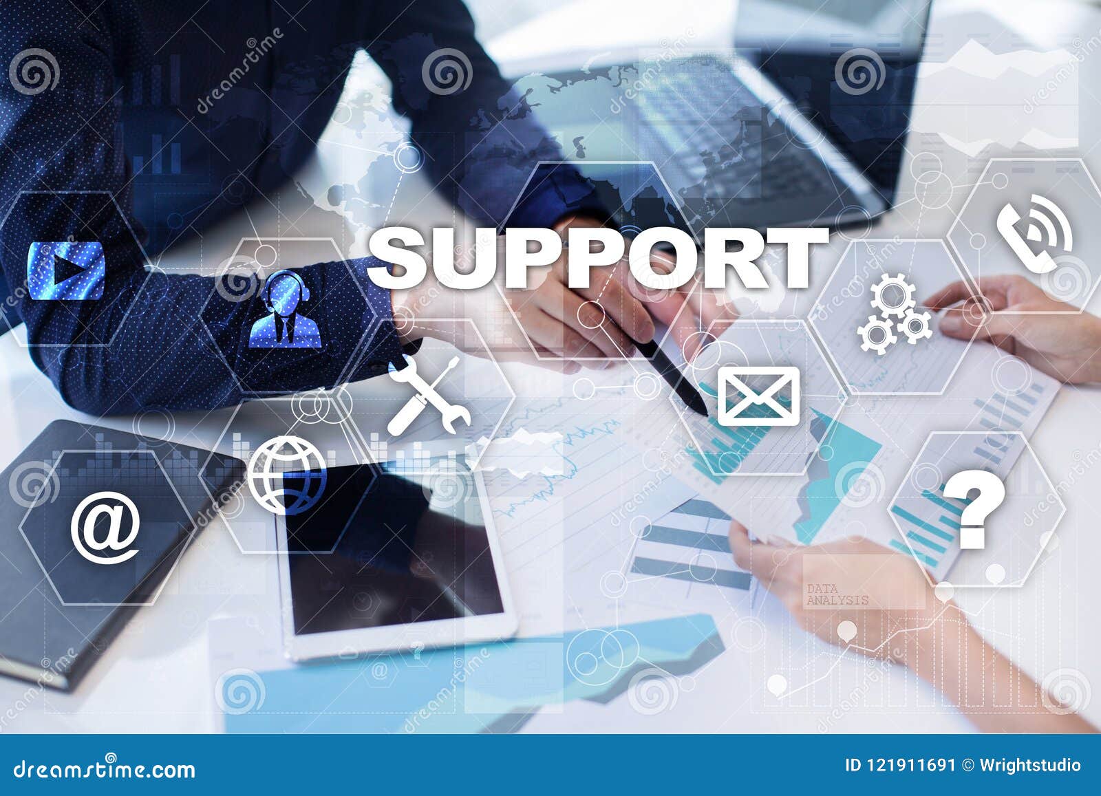 Technical Support. Customer Help. Business and Technology Concept ...