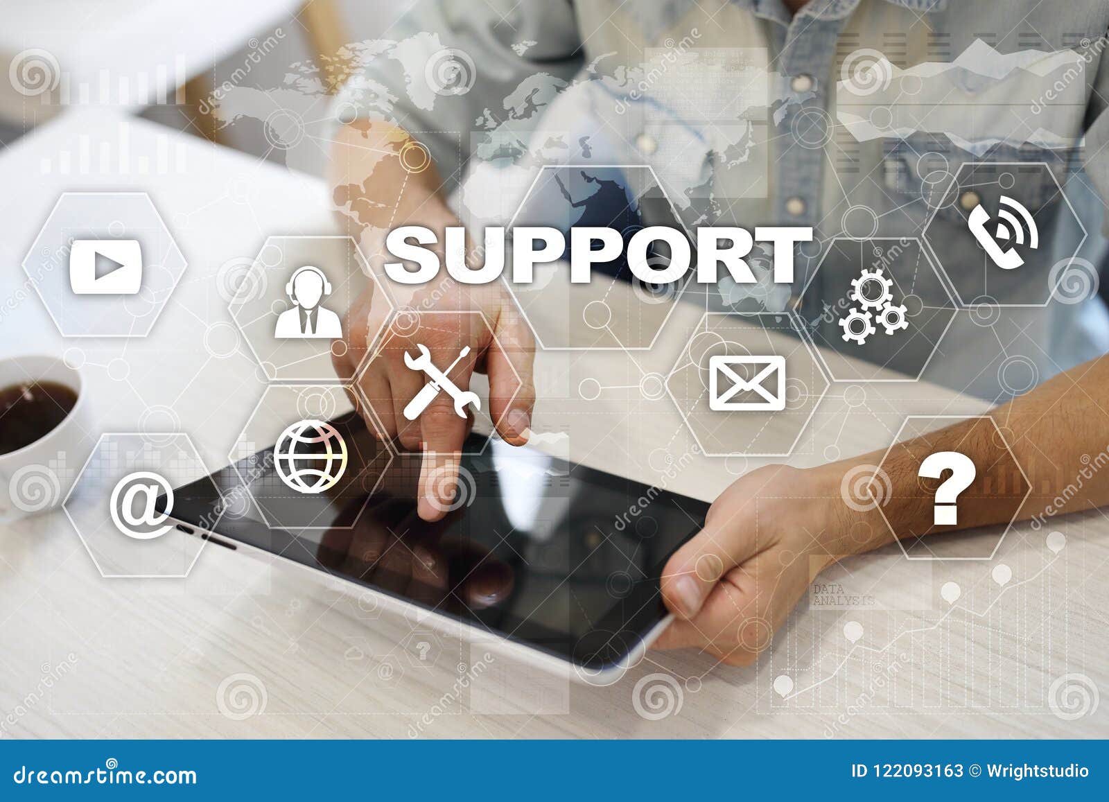 Technical Support. Customer Help. Business and Technology Concept ...