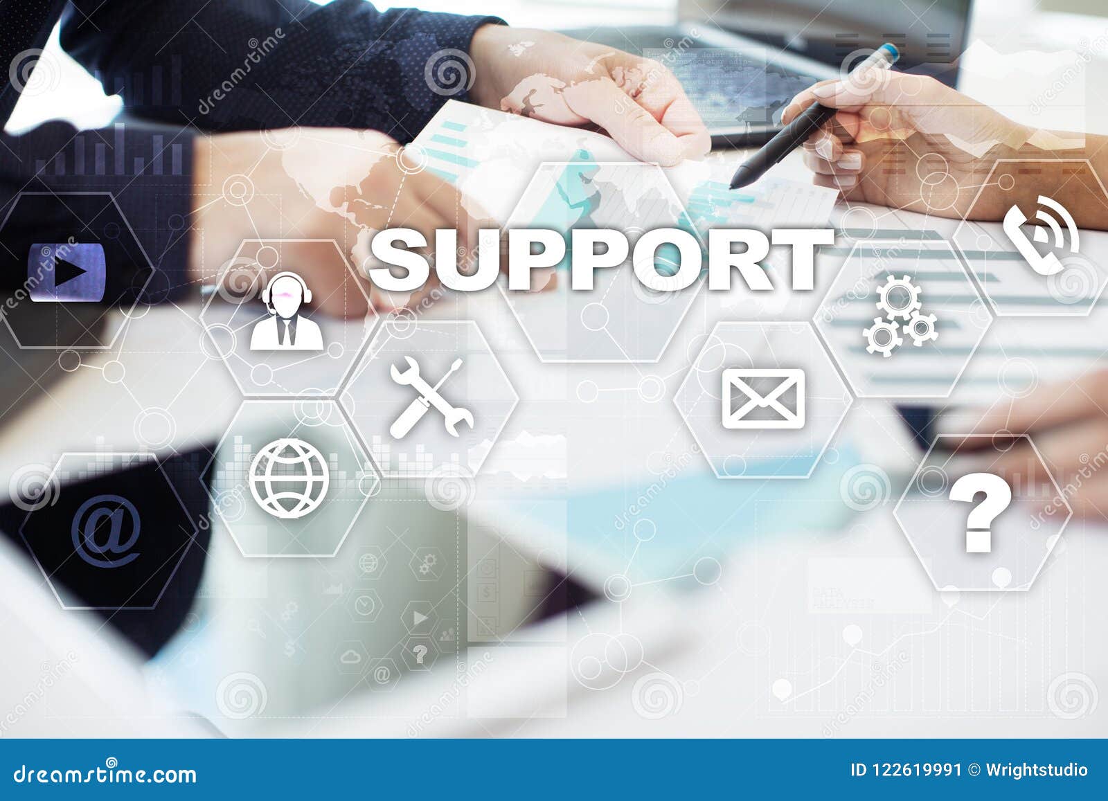 Technical Support. Customer Help. Business and Technology Concept ...