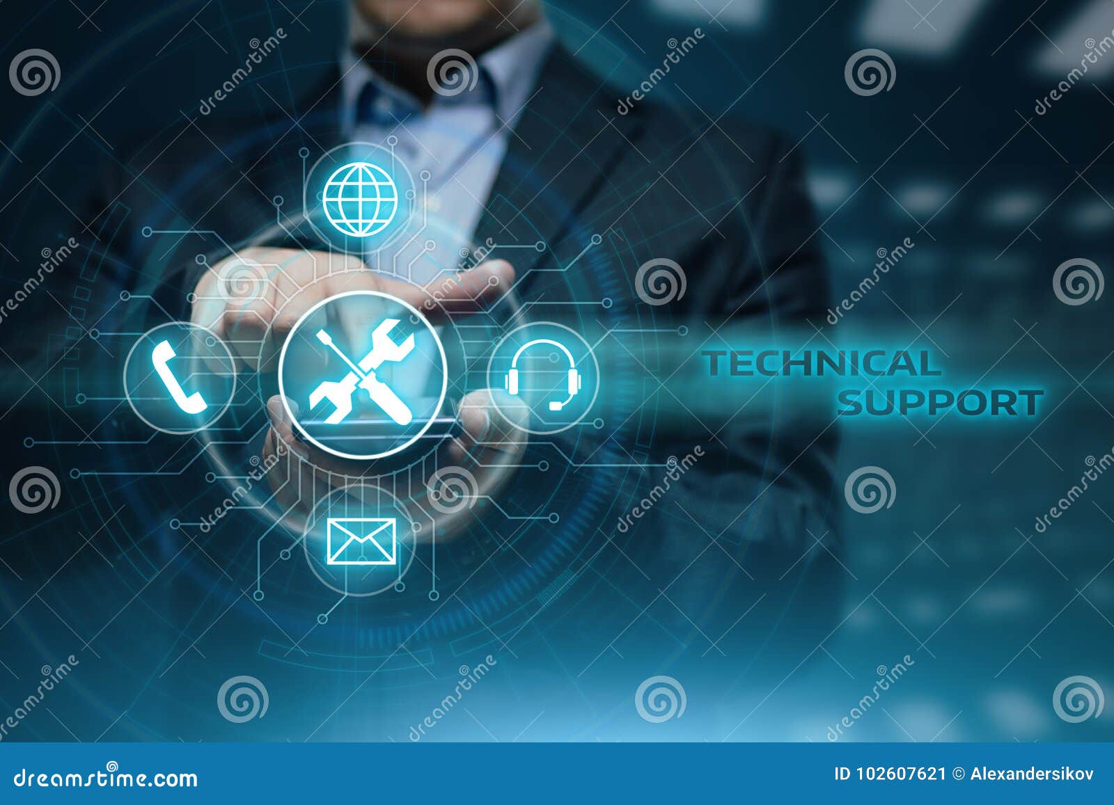 Technical Support Customer Service Business Technology Internet Concept ...