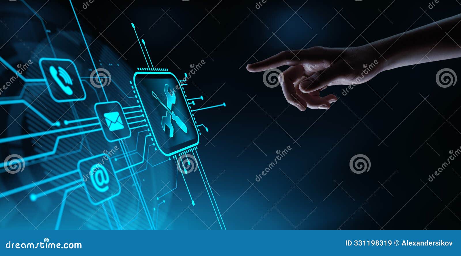 Technical Support Customer Service Business Technology Internet Concept ...