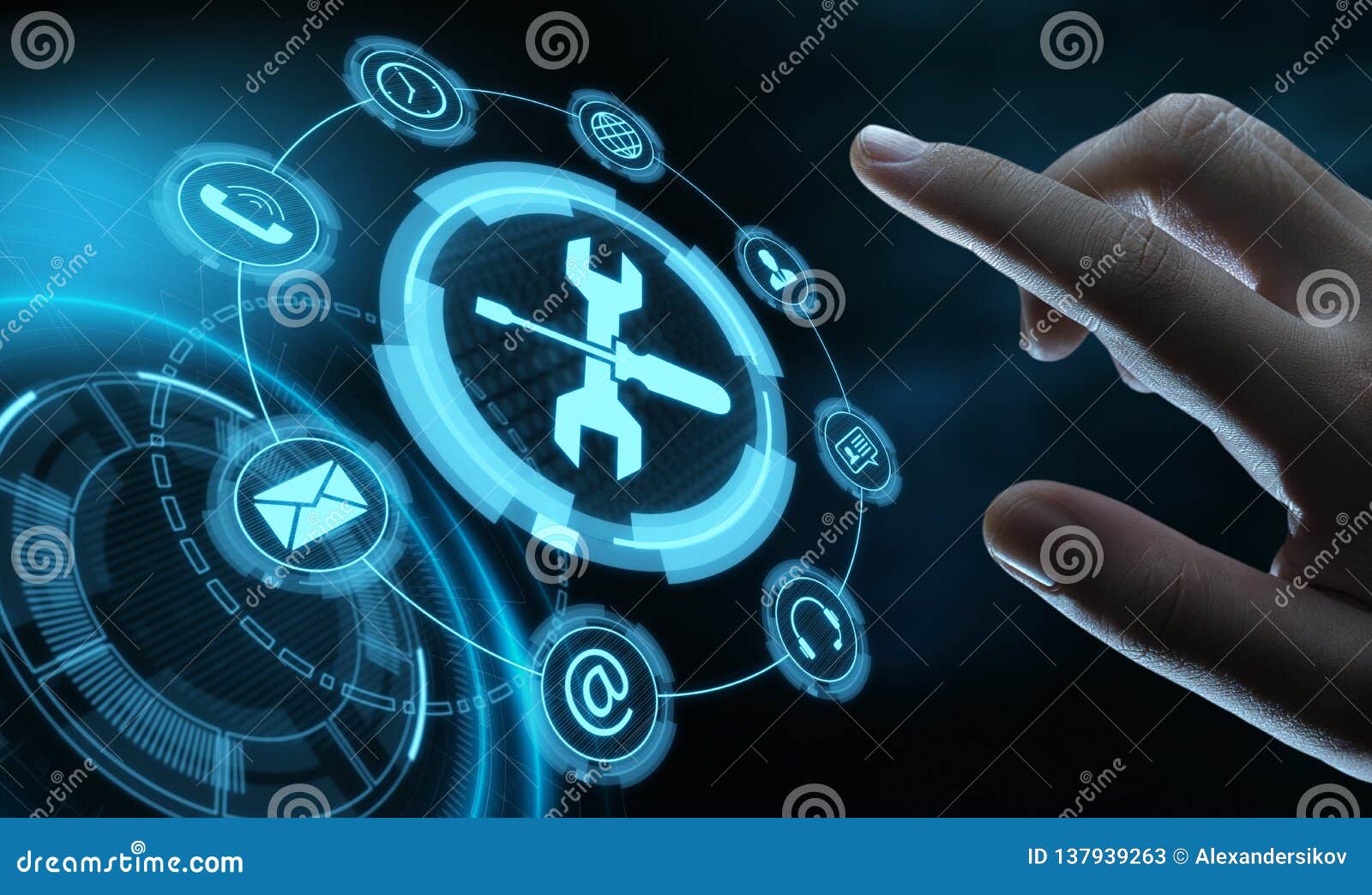 Technical Support Customer Service Business Technology Internet Concept ...