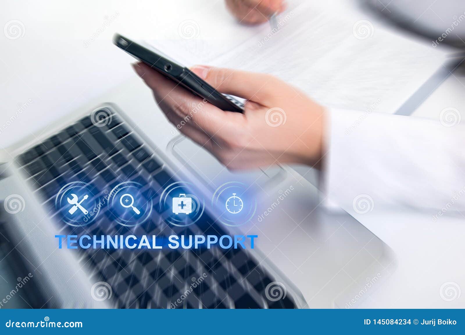Technical Support Customer Service Business Technology Internet Concept ...