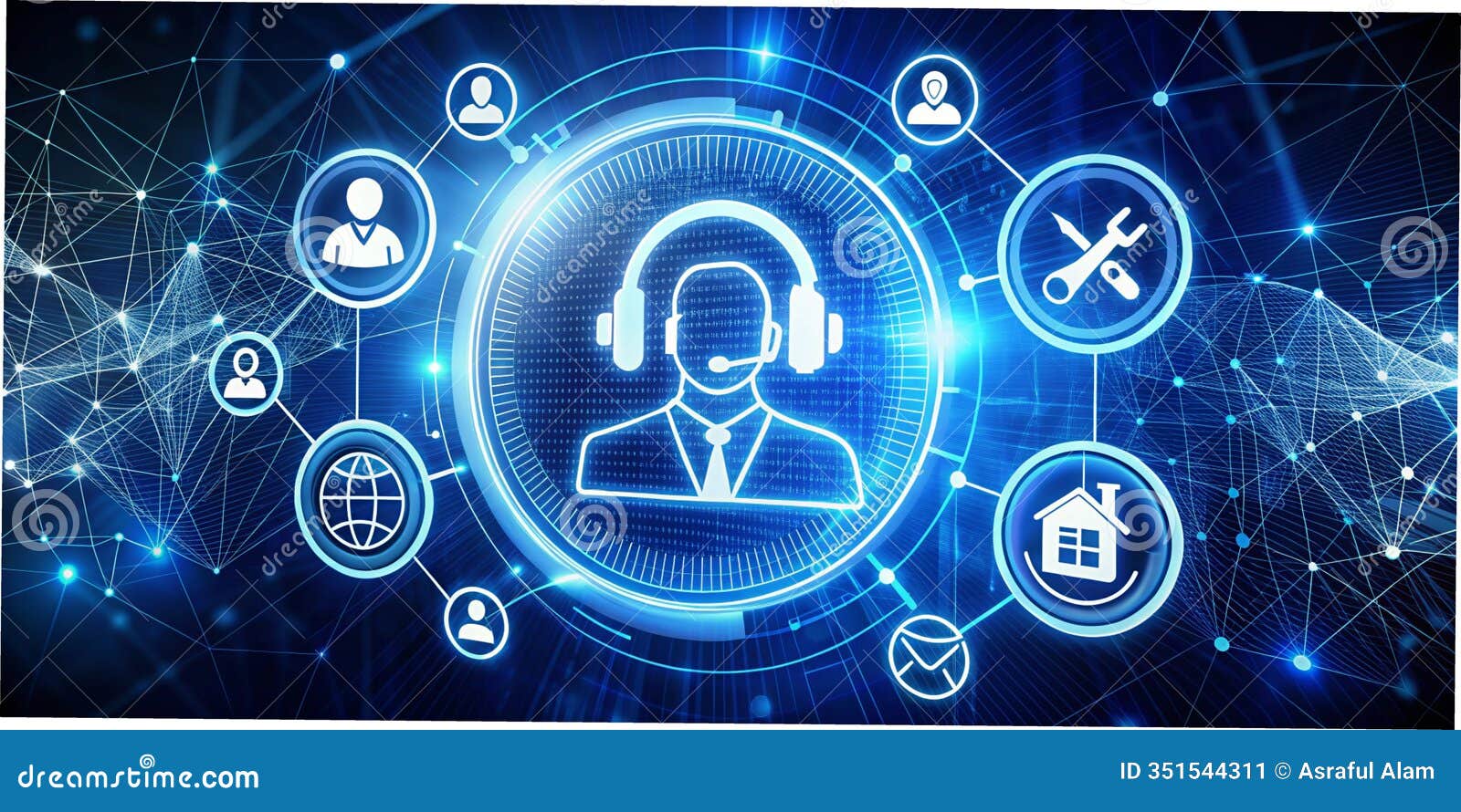 Technical Support & Customer Service Concept: 24 7 Assistance, Business ...