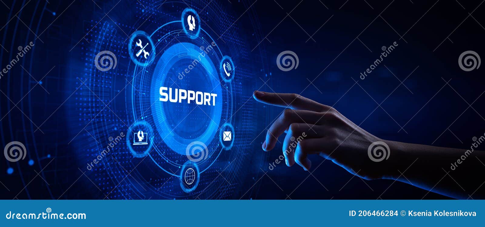 Technical Support Customer Service Guarantee Quality Assurance. Hand ...