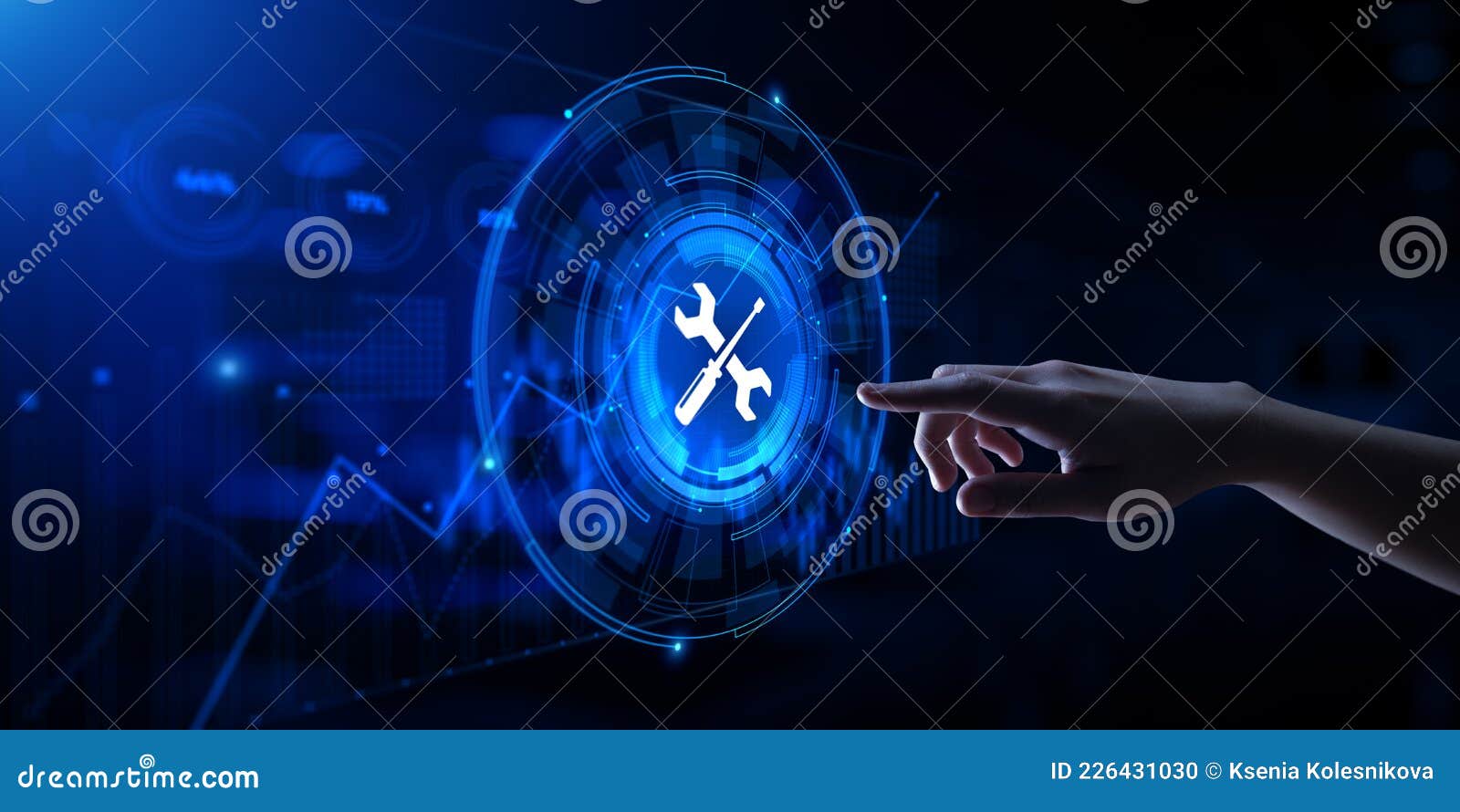 Technical Support Customer Service Guarantee Quality Assurance. Hand ...