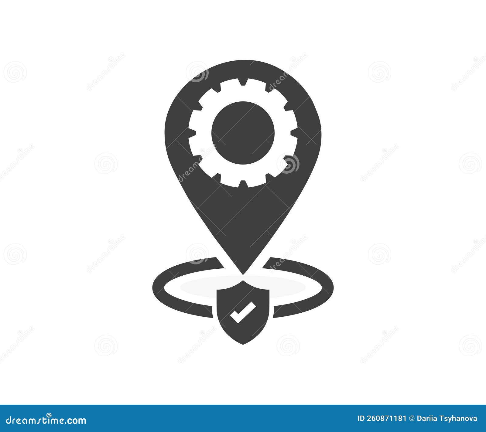 Technical Support Customer Service Map Location Pin Logo Design. Stock ...