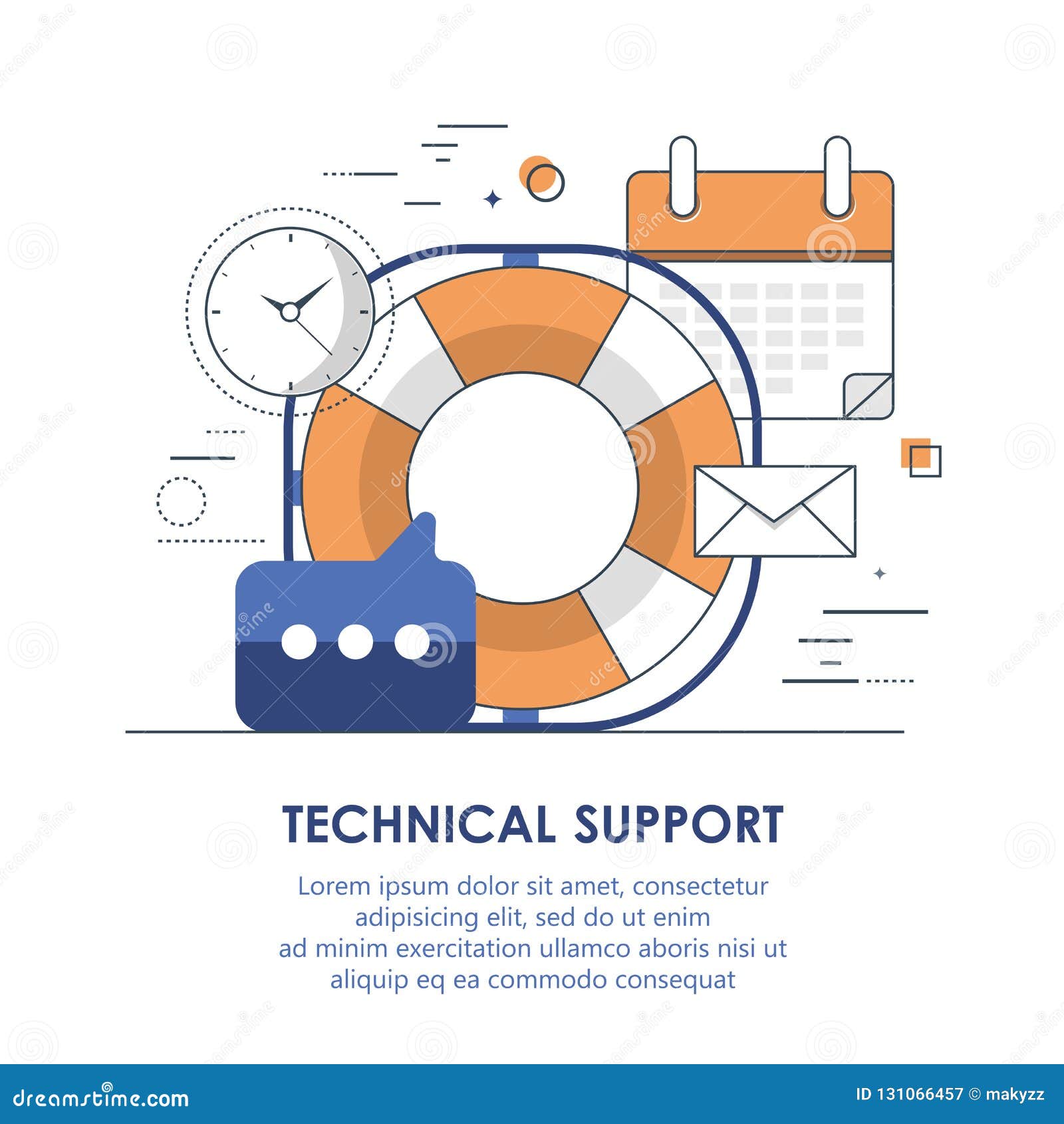 Technical Support. Customer Support Assistance. Flat Vector ...