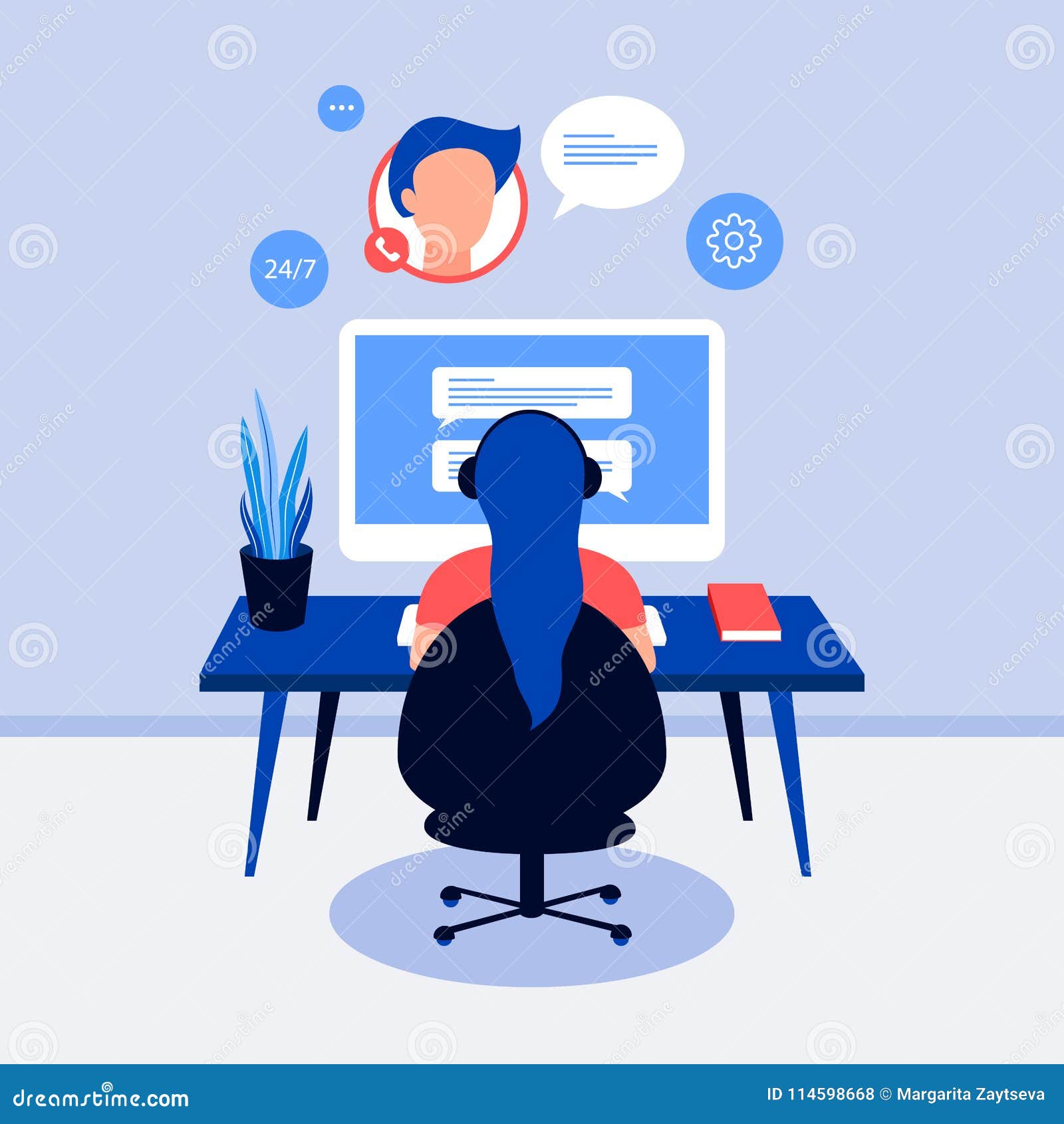 Technical Support Design Concept. Vector Illustration | CartoonDealer ...