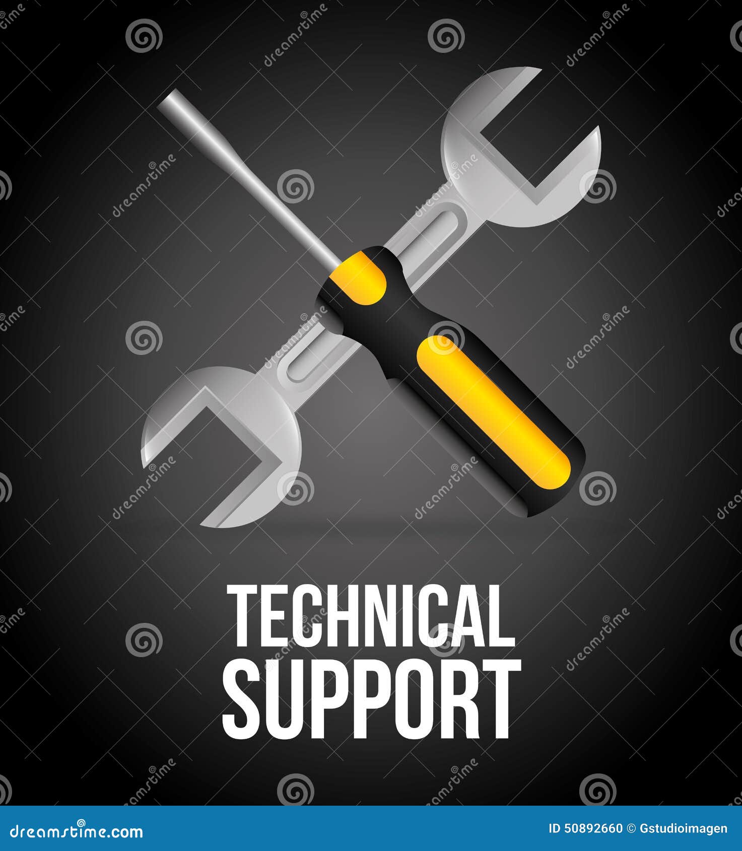 Technical support stock vector. Illustration of emblem - 50892660