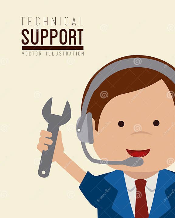 Technical Support Design ,vector Illustration. Stock Vector ...