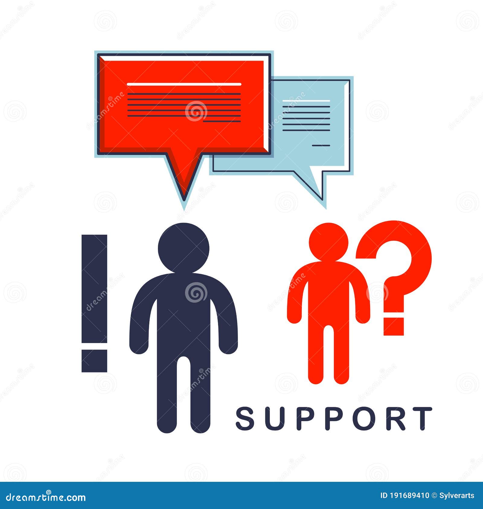 Technical Support Employee and Customer Asking Question Inquiry. Stock ...