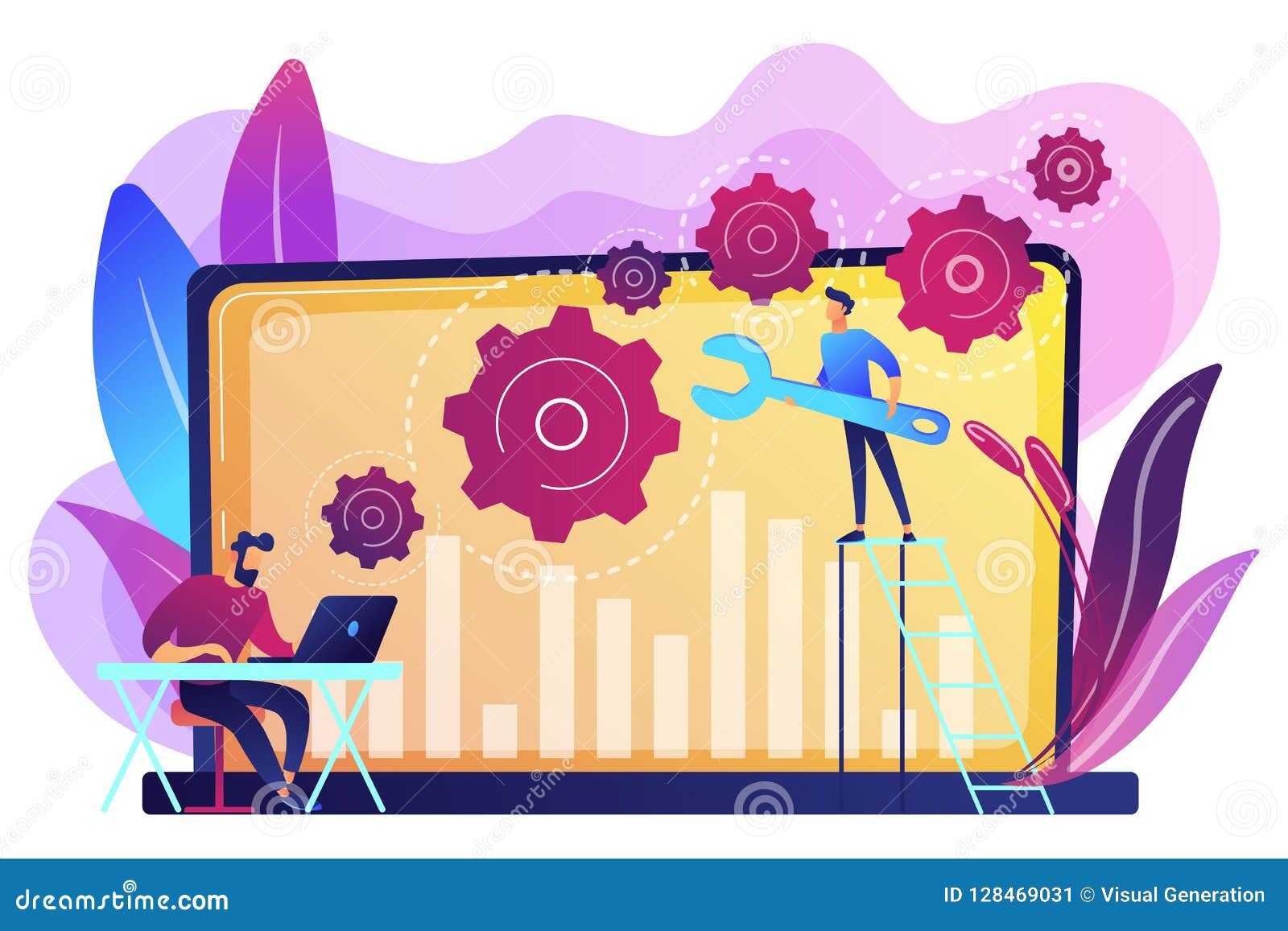 Computer Troubleshooting Concept Vector Illustration. Stock Vector ... Computer Troubleshooting Concept Vector Illustration. Stock Vector ...