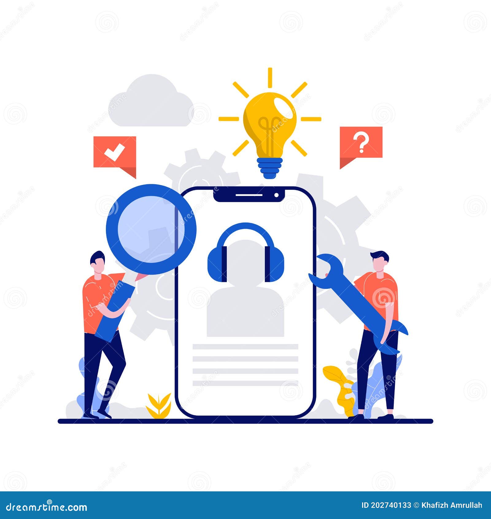 Technical Support, Helpdesk Concept with it Engineer Operator Character ...