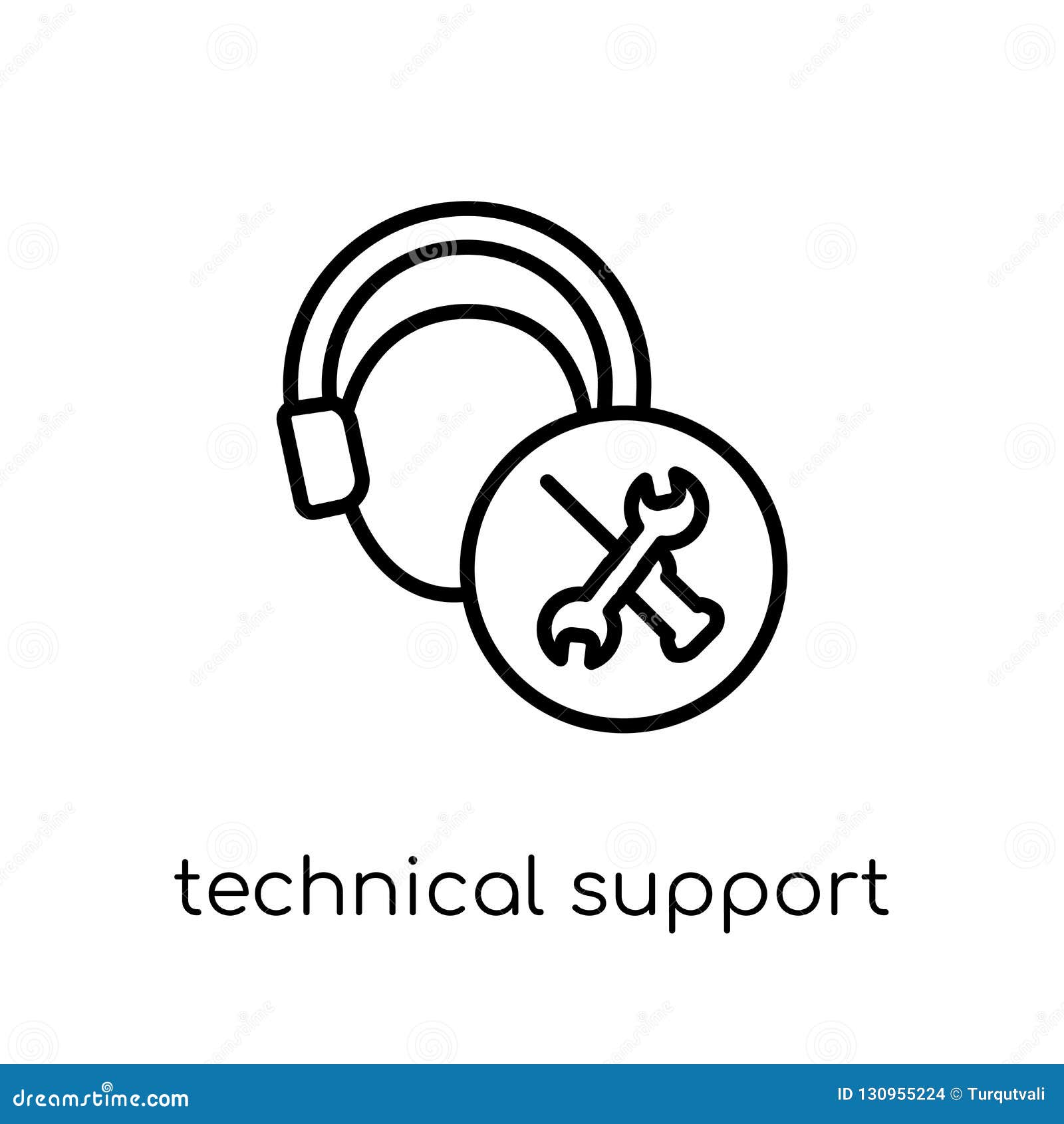 Technical Support Icon from Collection. Stock Vector - Illustration of ...