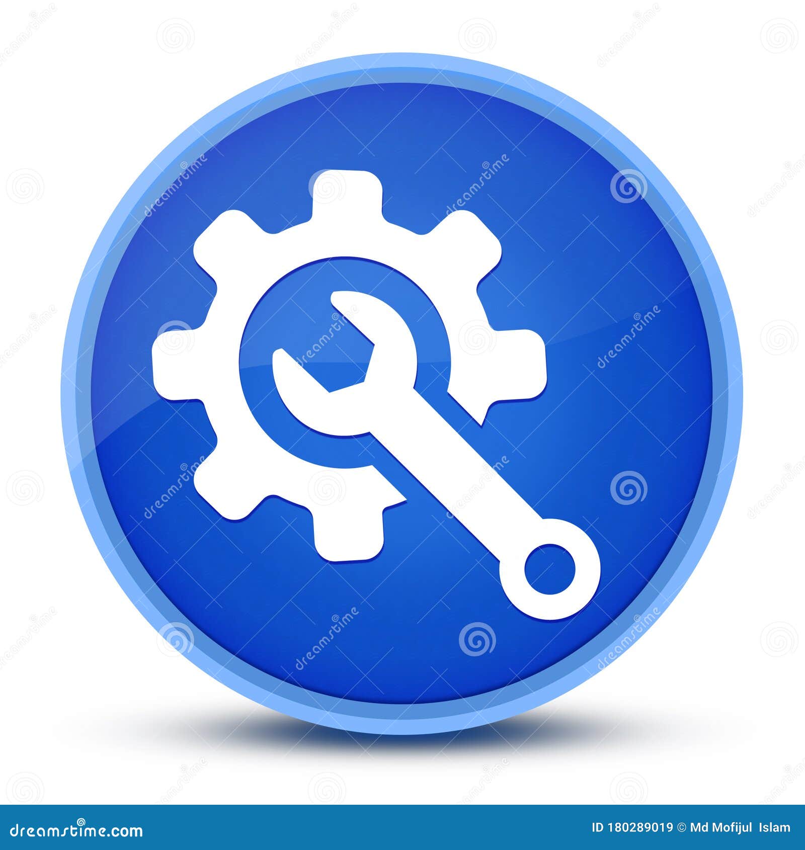 Technical Support Icon Isolated on Special Blue Round Button Abstract ...