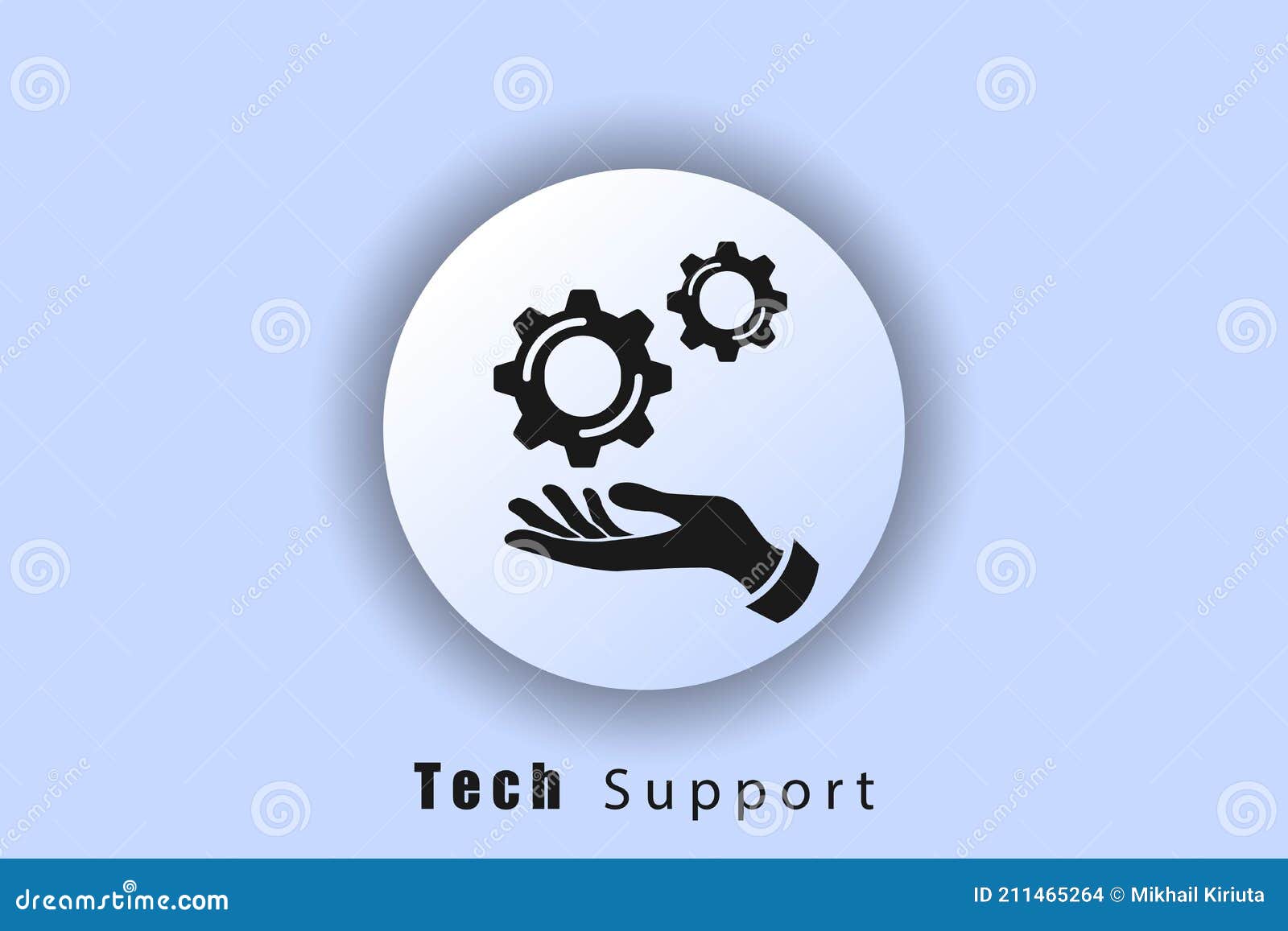 Technical Support Icon. Operator Support with Headset. Customer and ...