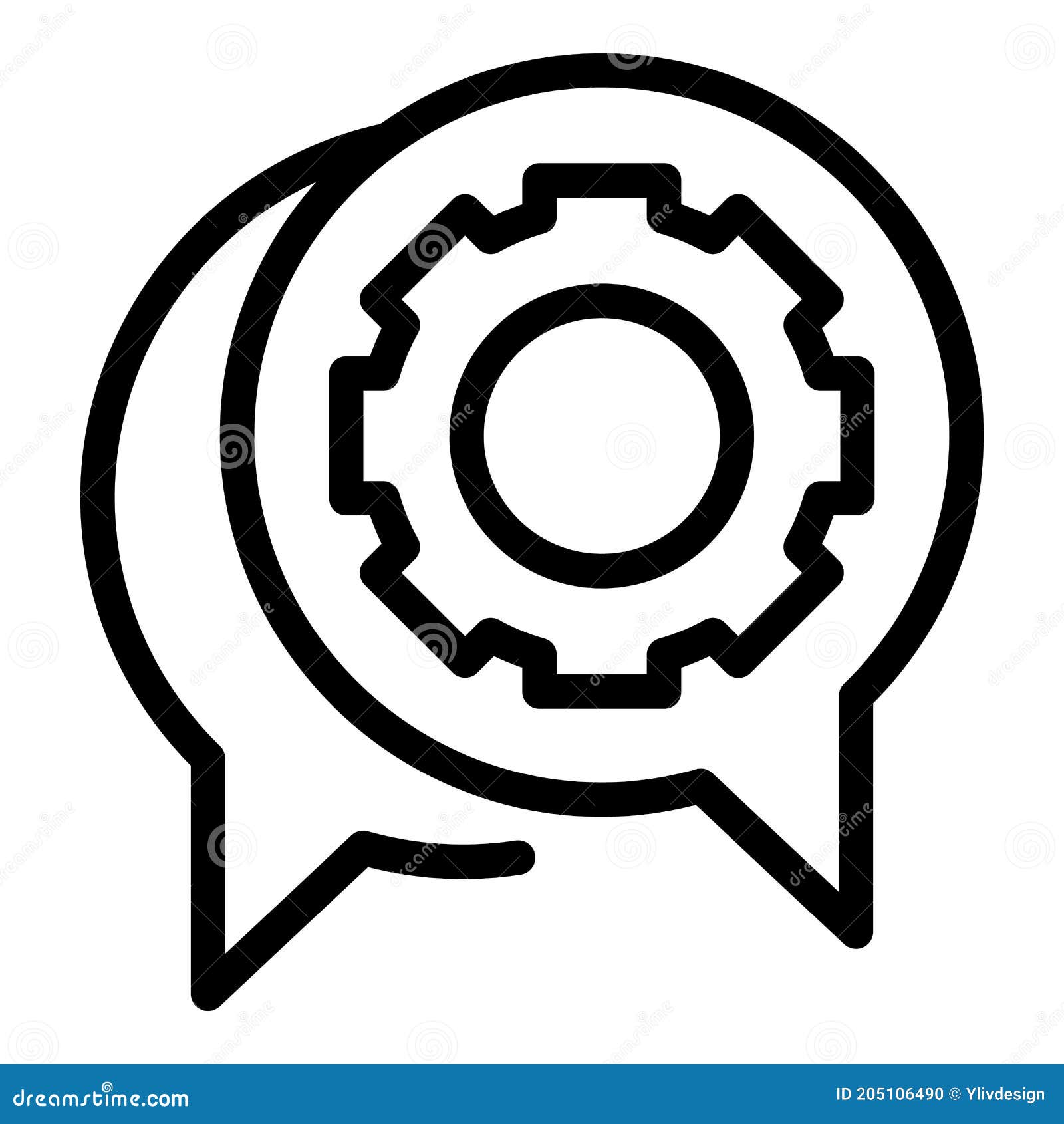 Technical Support Icon, Outline Style Stock Vector - Illustration of ...
