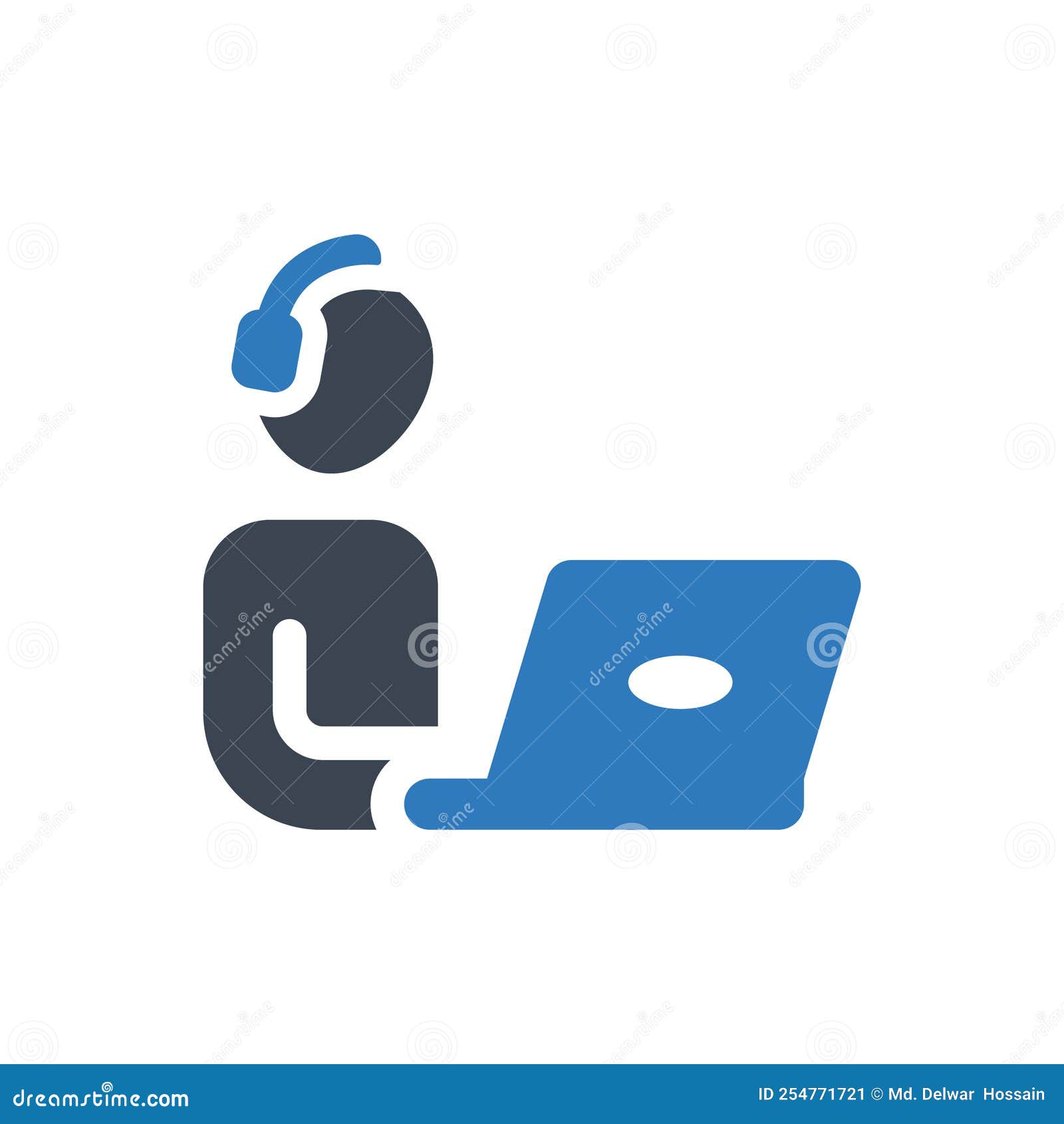 Technical support icon stock vector. Illustration of vector - 254771721