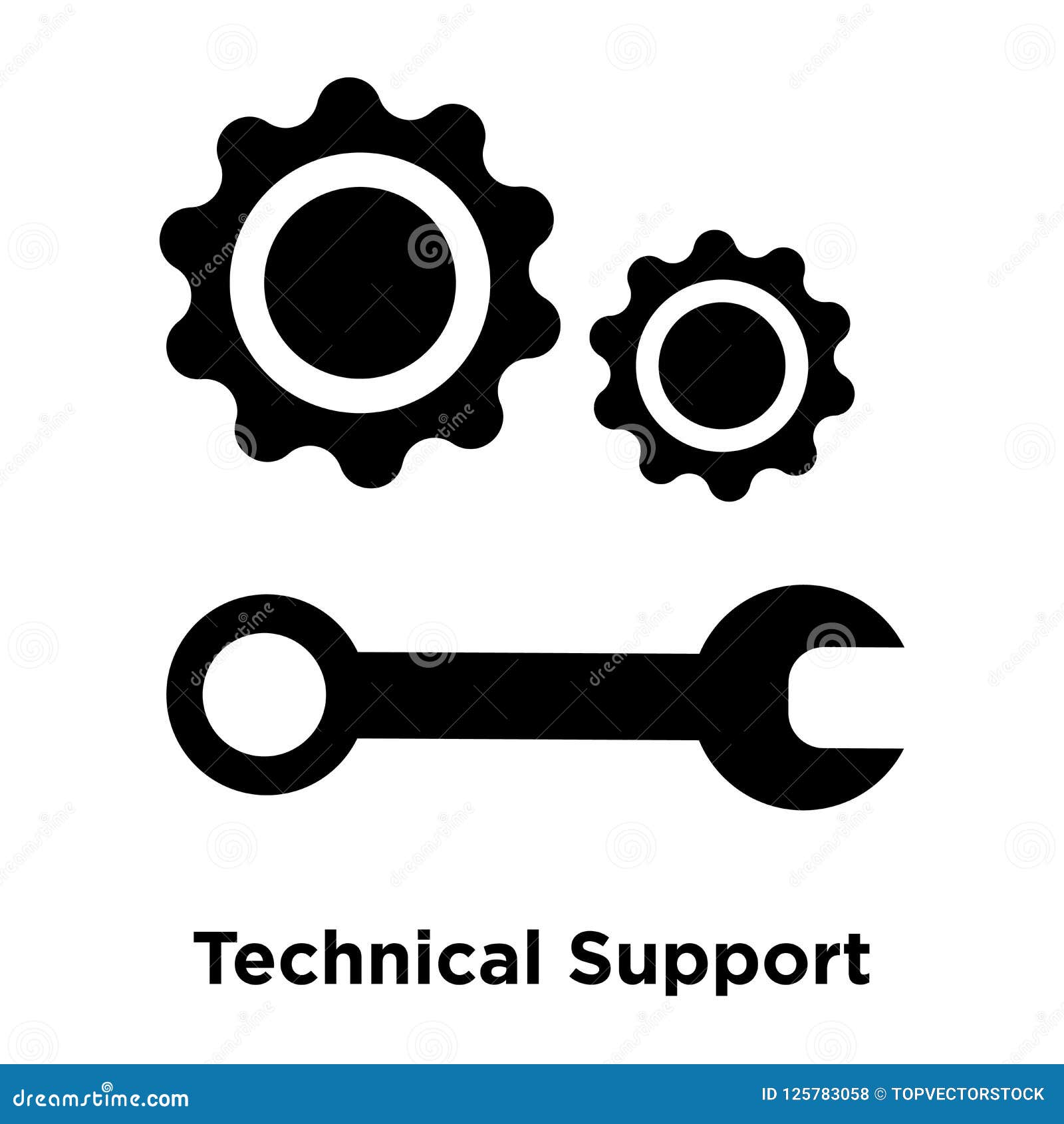 Technical Support Icon Vector Isolated on White Background, Logo Stock ...