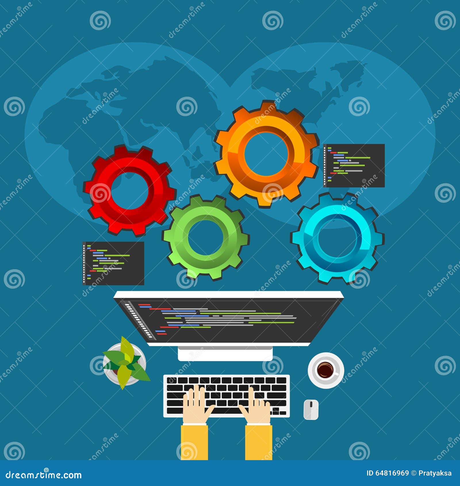 Technical Support Illustration. Customer Support Concept. Helpdesk ...