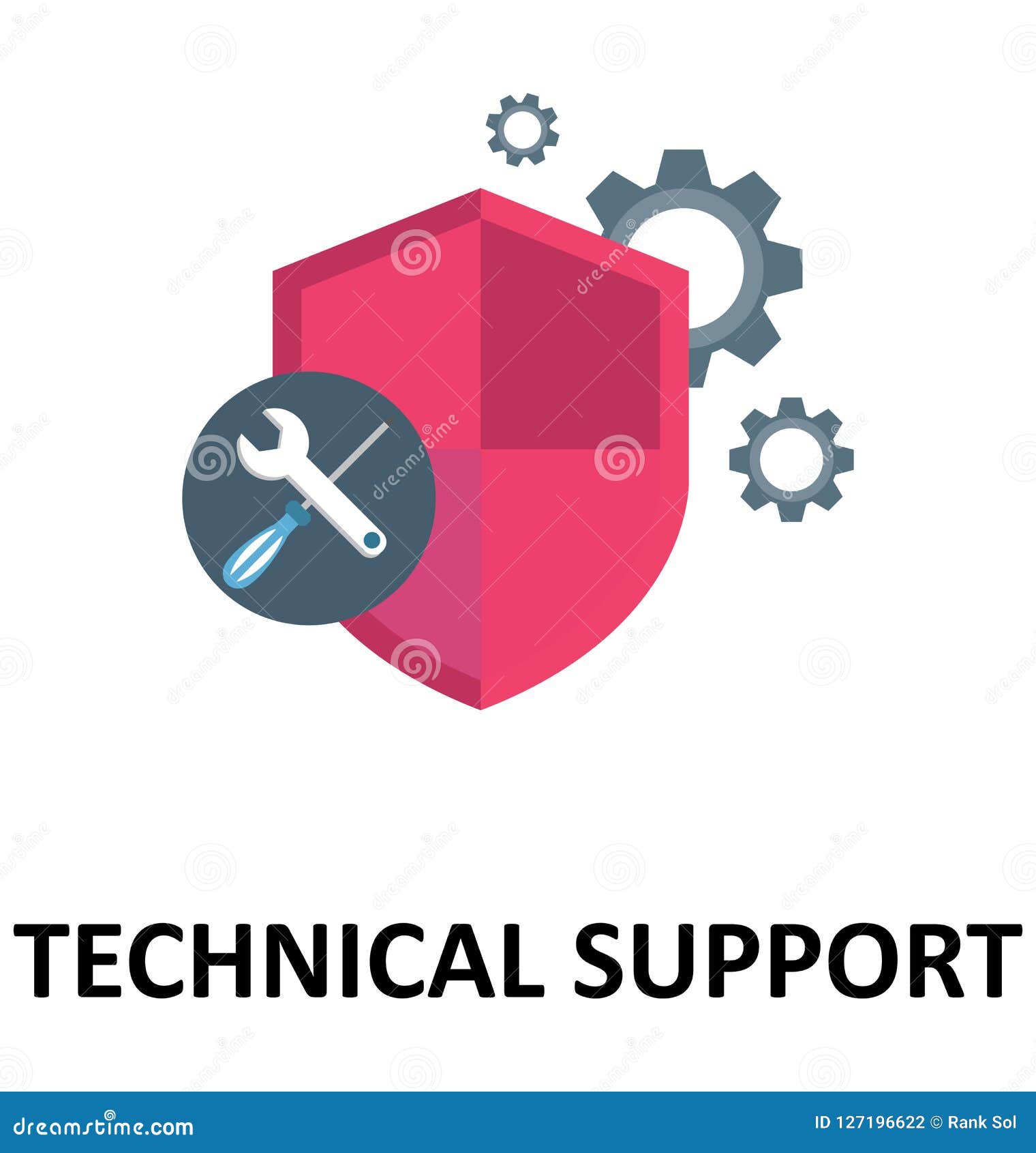 Technical Support Isolated Color Vector Illustration Icon Stock Vector ...