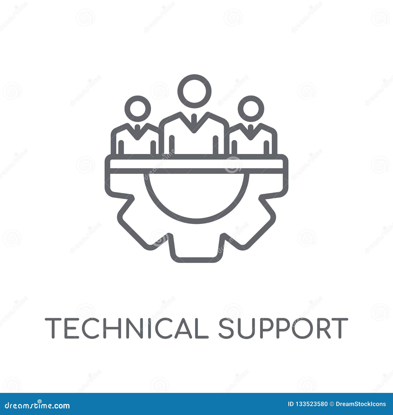 Technical Support Linear Icon. Modern Outline Technical Support Stock ...