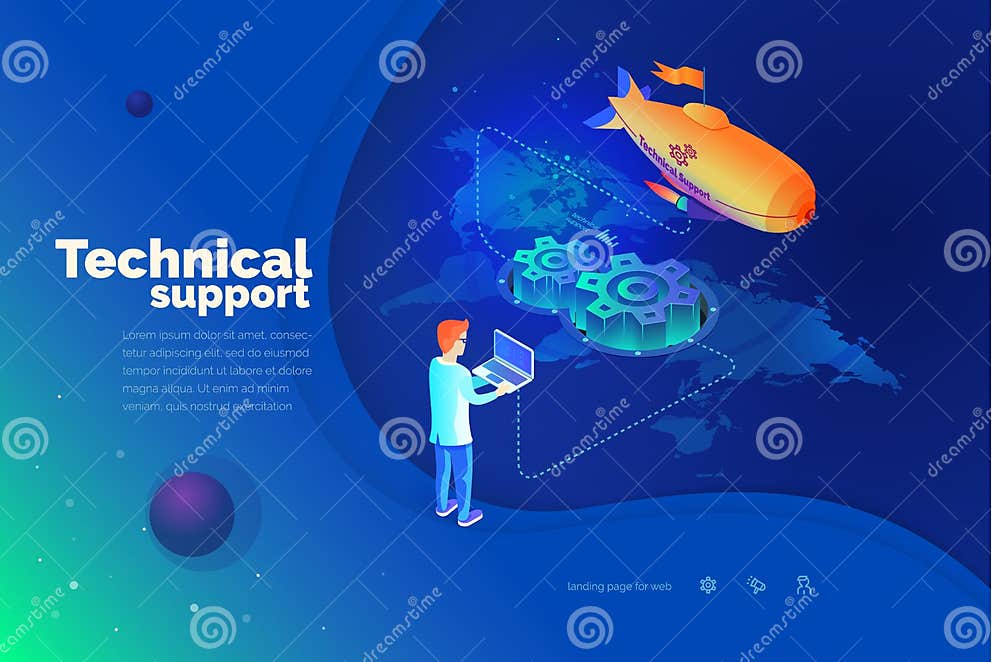Technical Support. a Man Interacts with a Technical Support System ...