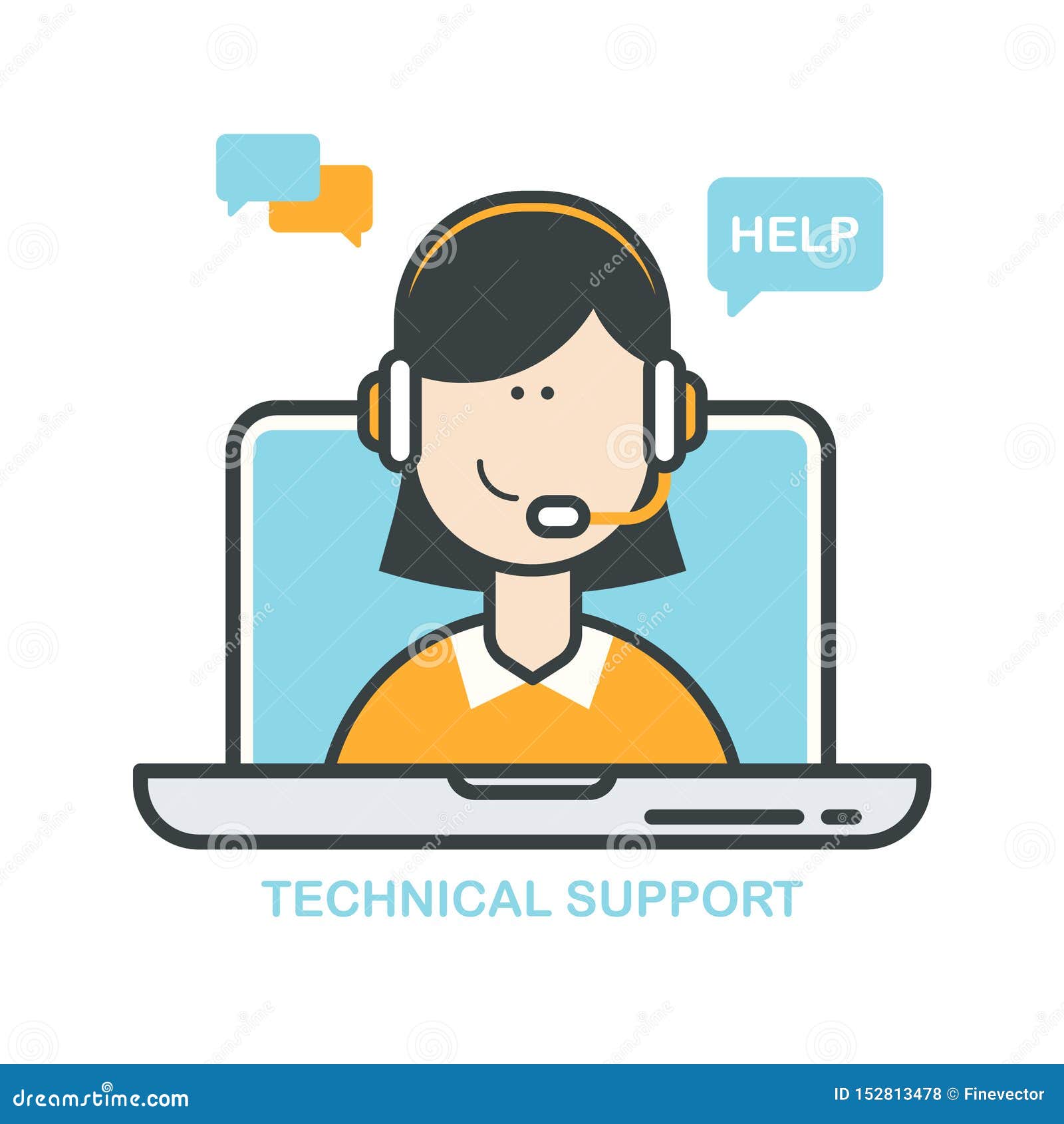 Technical Support. Online Help Agent. Customer Support Call Center ...