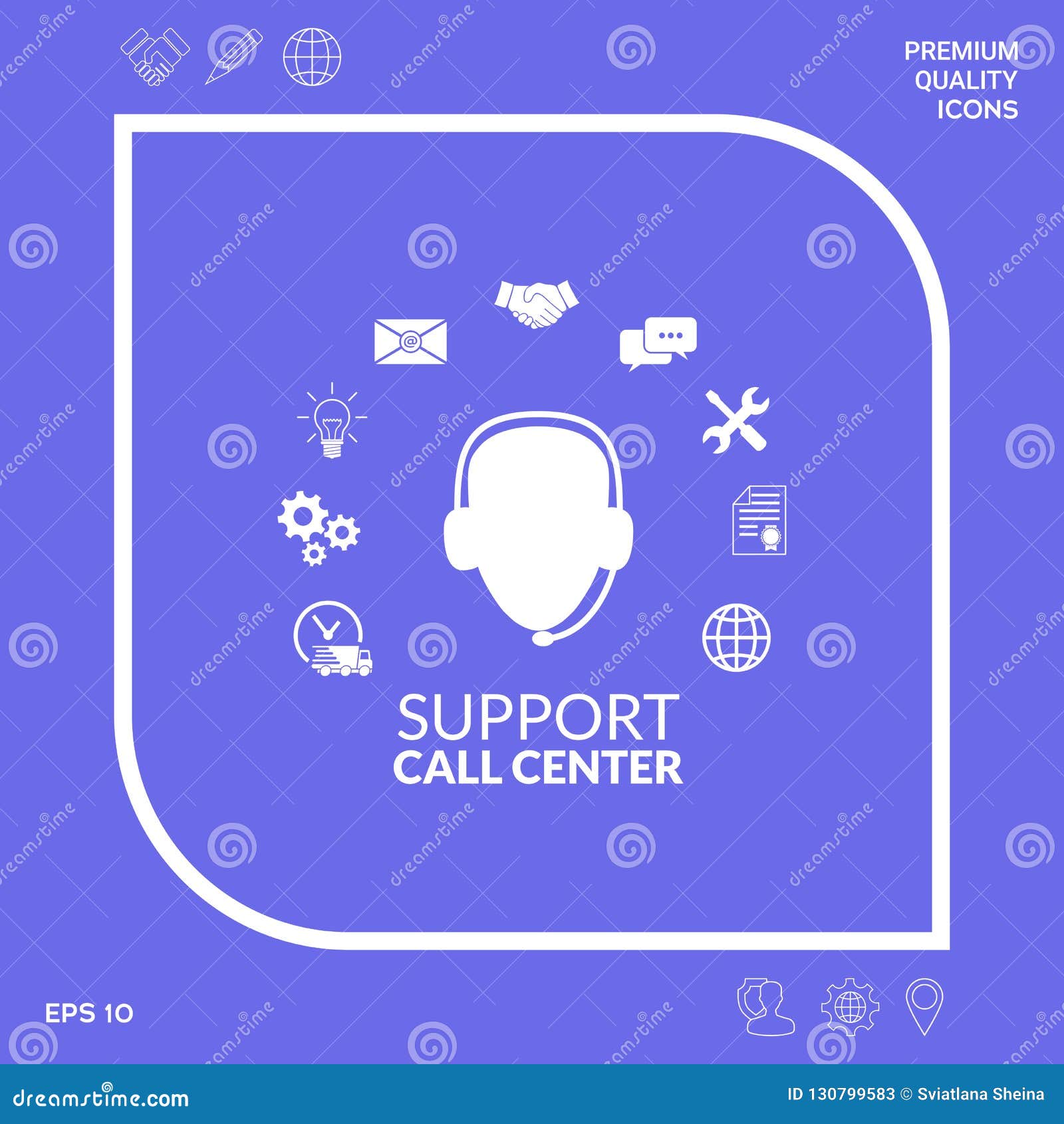 Technical Support Operator Flat Icon. Graphic Elements for Your Design ...