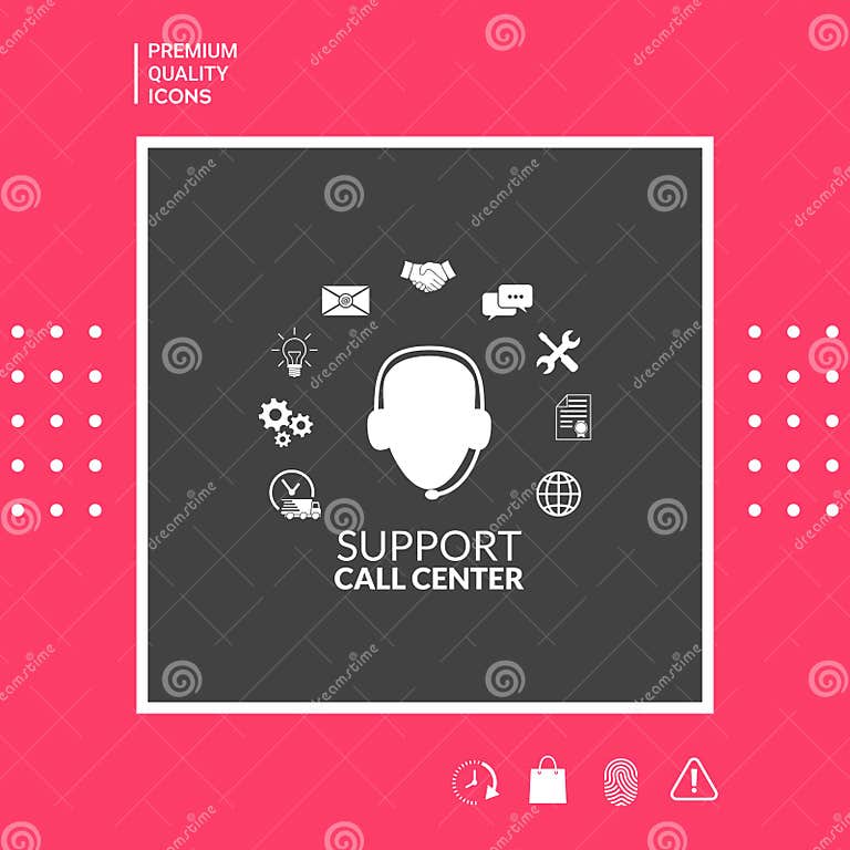 Technical Support Operator Flat Icon. Graphic Elements for Your Design ...