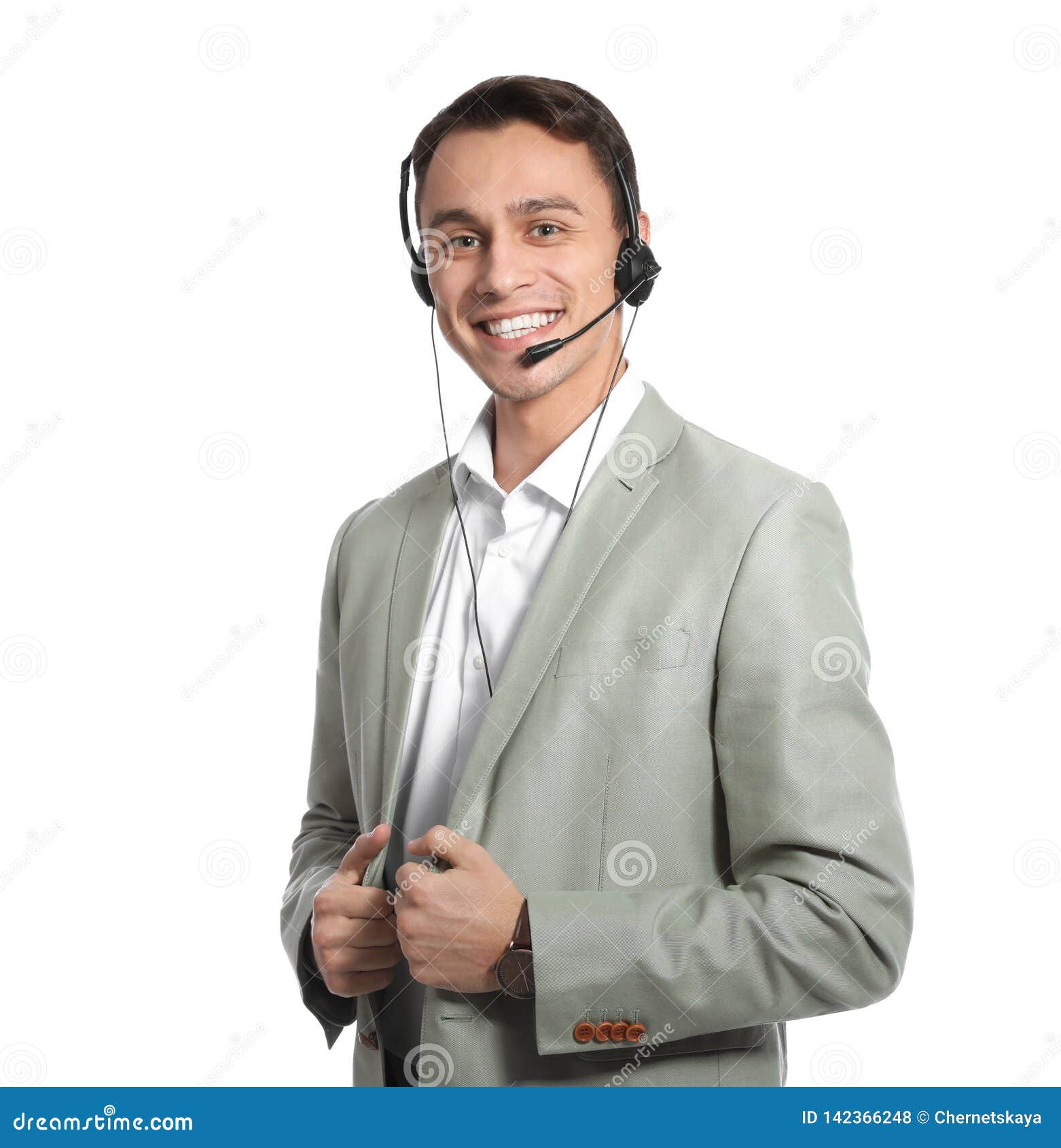Technical Support Operator with Headset Stock Photo - Image of contact ...