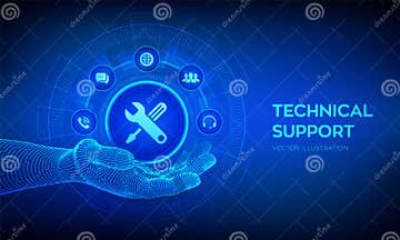 Technical Support in Robotic Hand. Customer Help. Tech Support ...