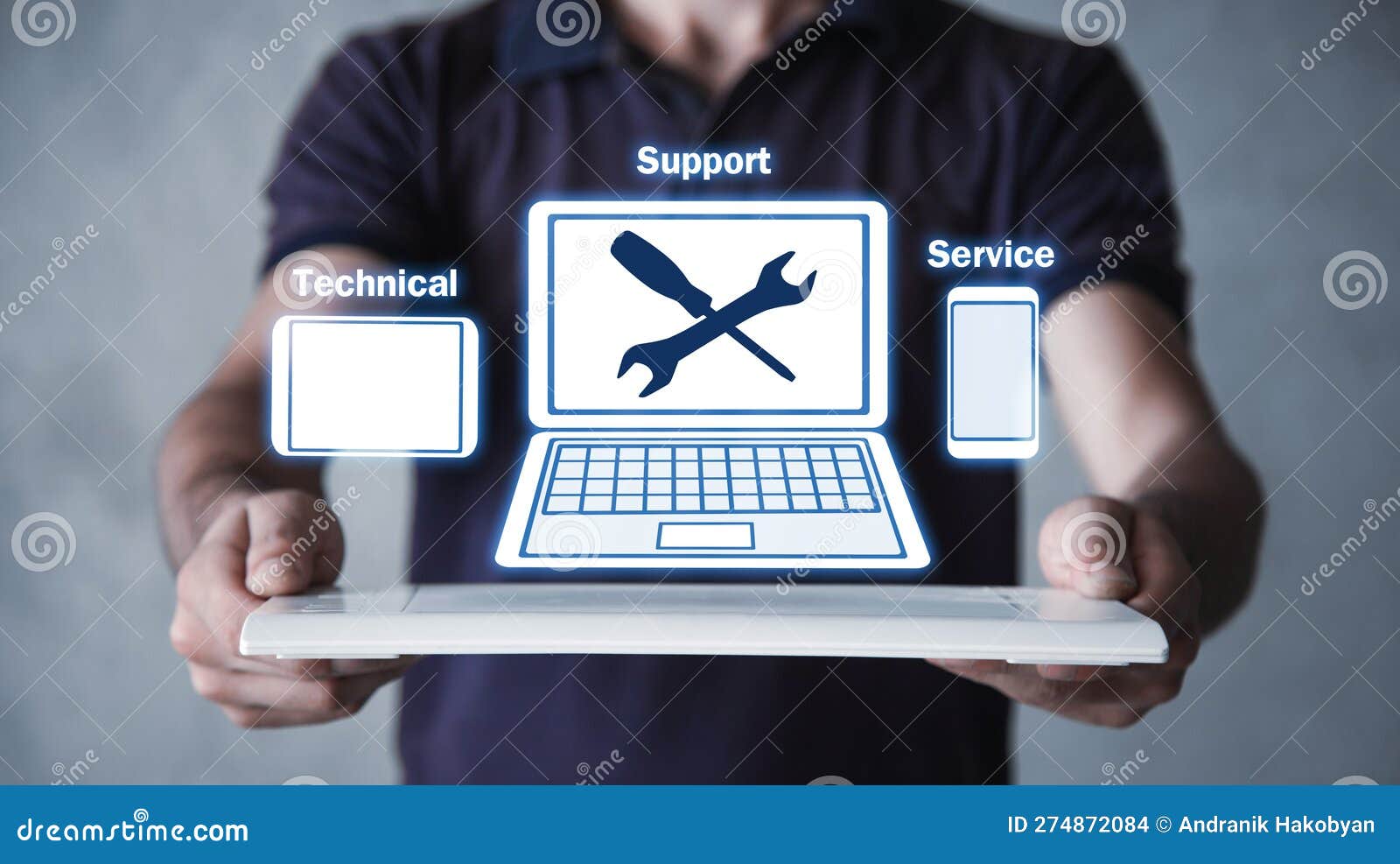 Technical Support Service. Business Technology Stock Photo - Image of ...