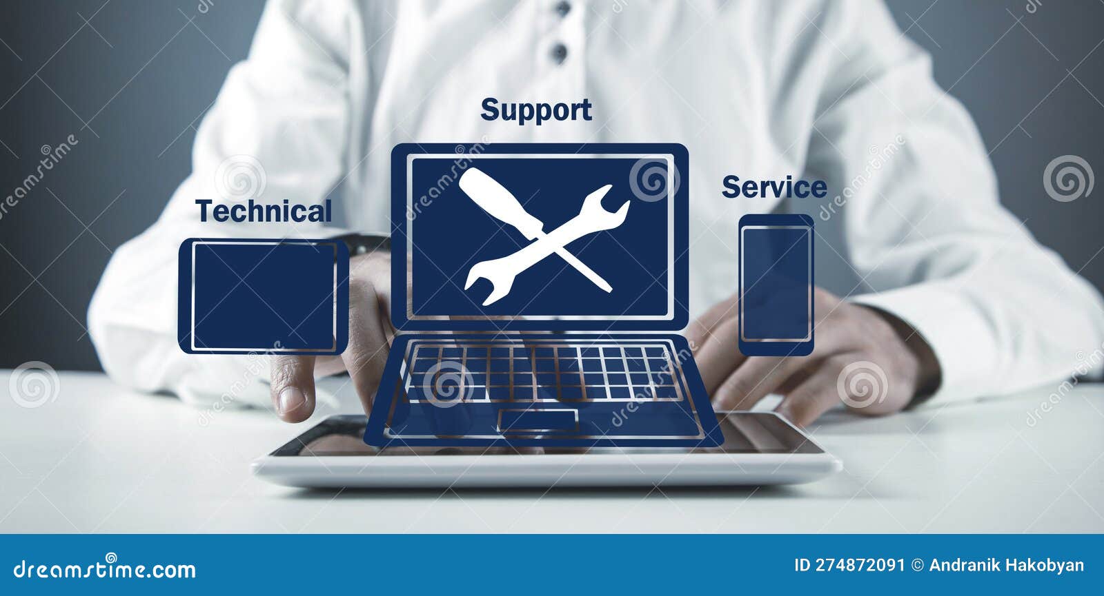 Technical Support Service. Business Technology Stock Image - Image of ...