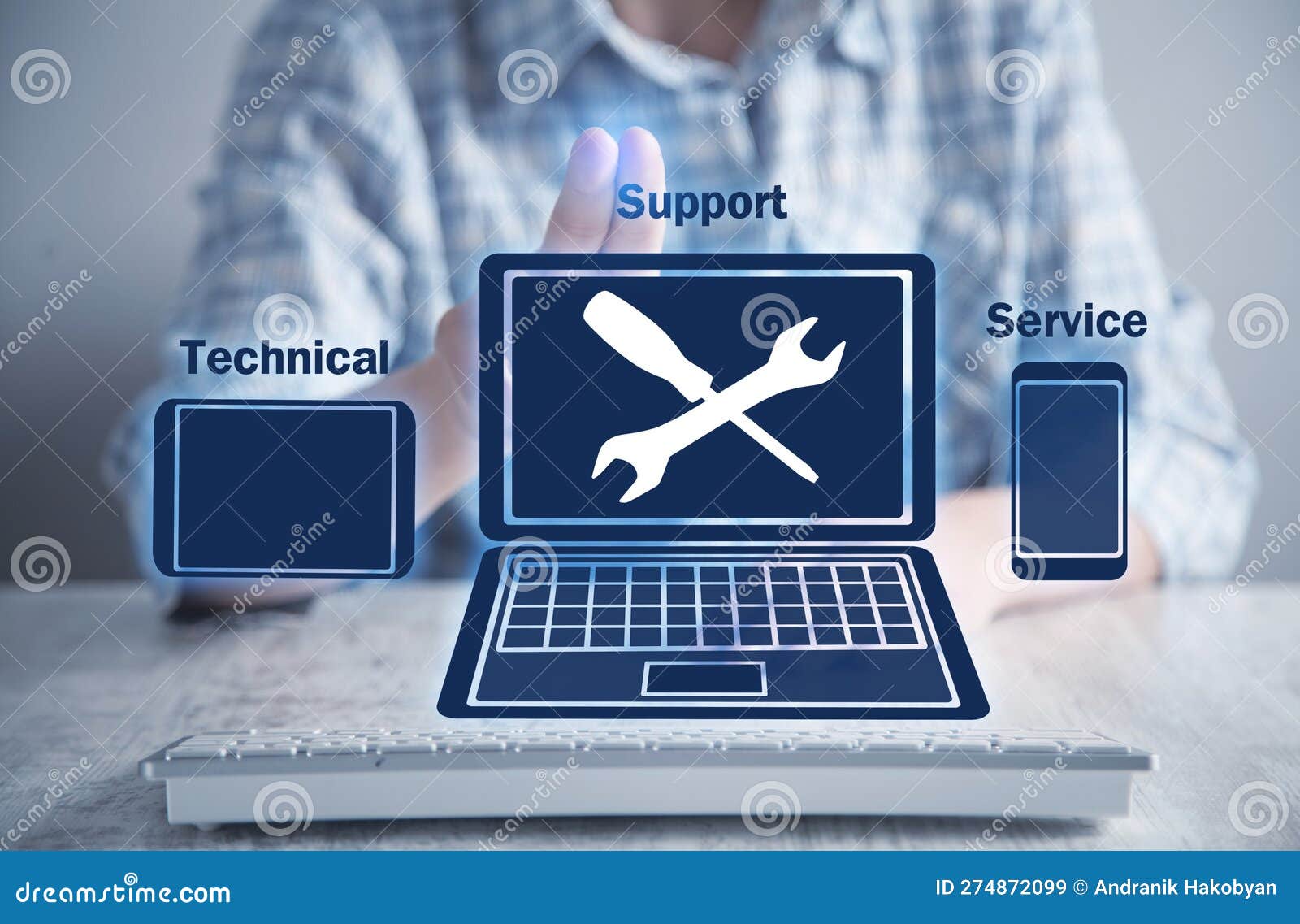 Technical Support Service. Business Technology Stock Image - Image of ...