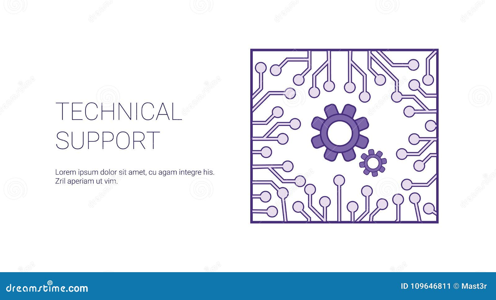 Technical Support Service Web Banner Template with Copy Space Stock ...