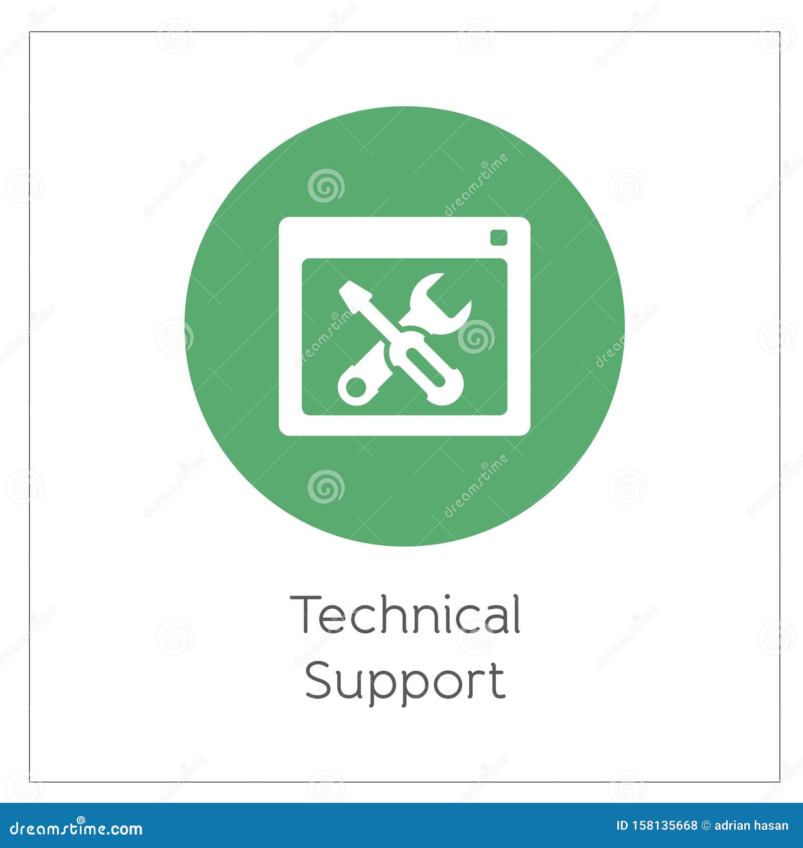 Technical Support Simpel Logo Icon Vector Ilustration Stock Vector ...