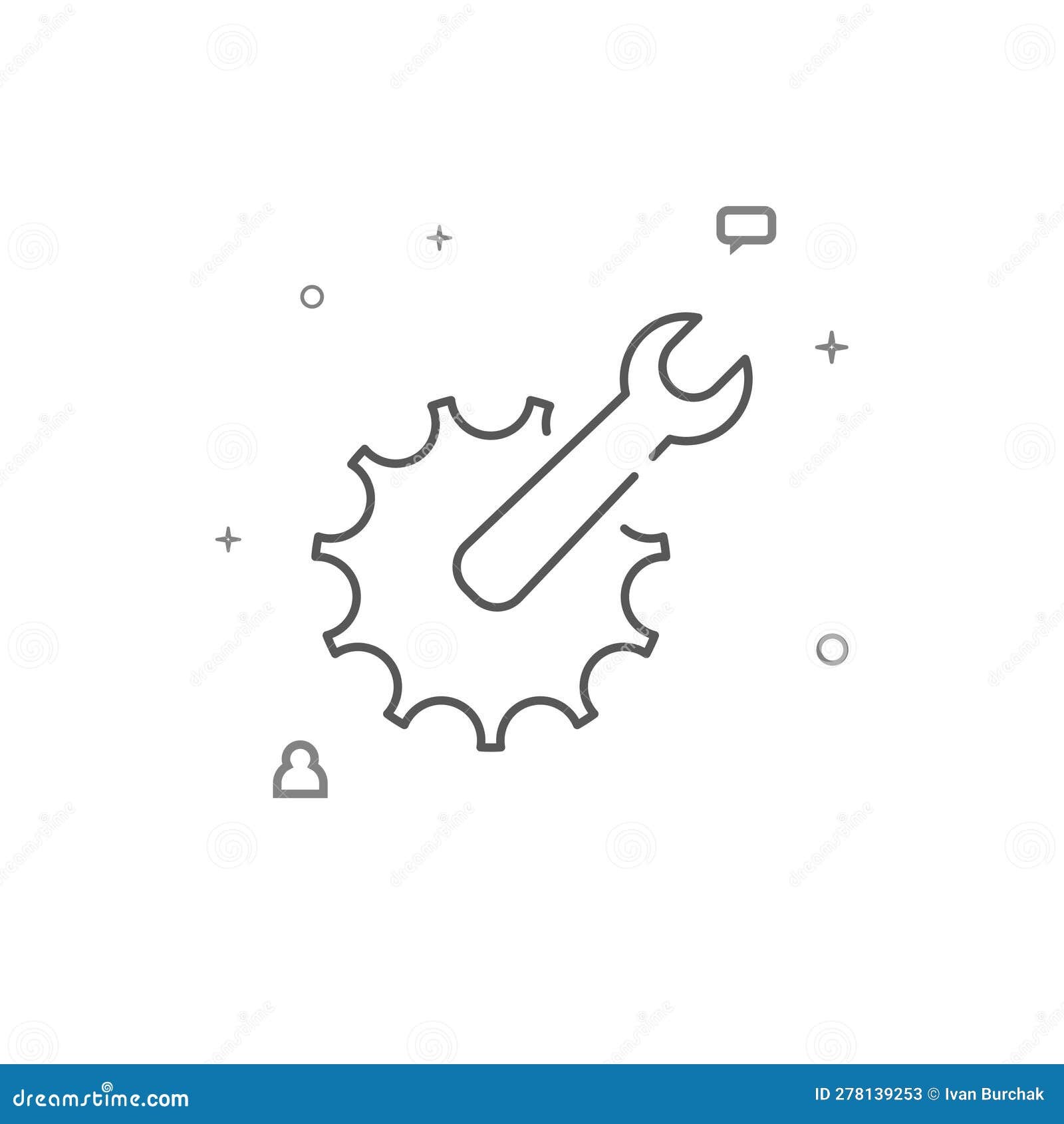 Technical Support Simple Vector Line Icon. Symbol, Pictogram, Sign ...