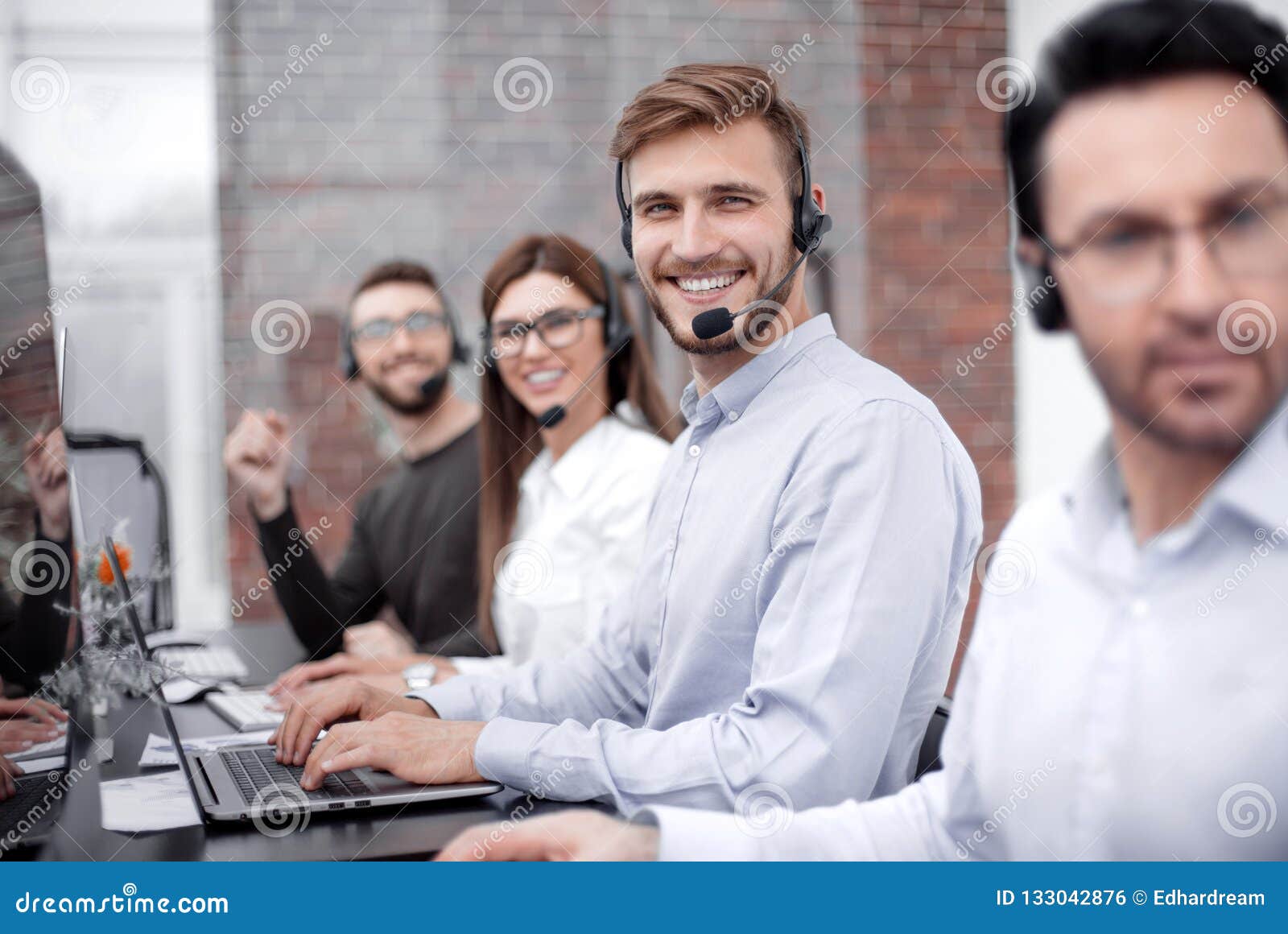 Technical Support Specialists in the Workplace Stock Photo - Image of ...