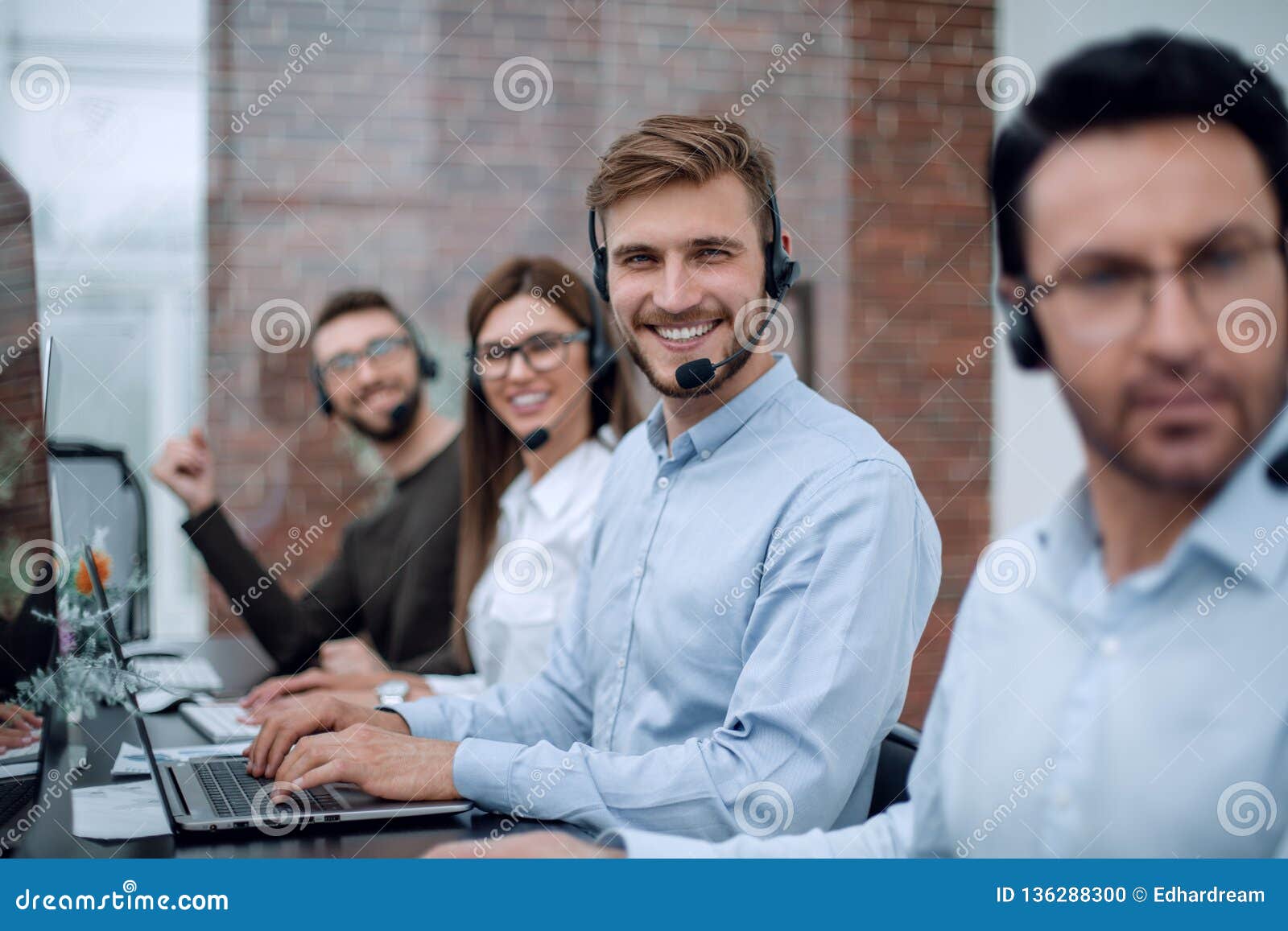 Technical Support Specialists in the Workplace Stock Photo - Image of ...