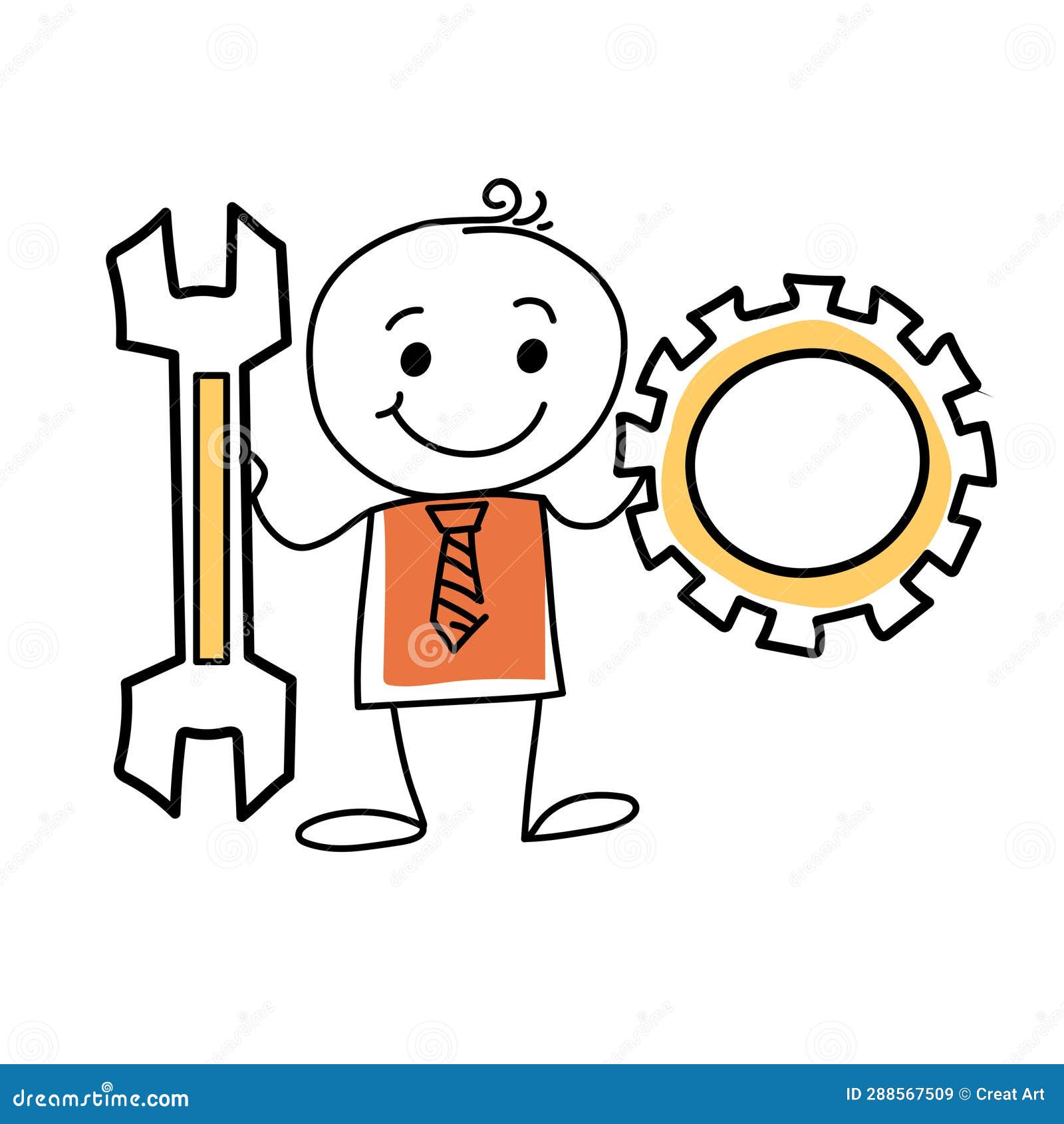 Technical Support Stick Figure Illustration Stock Vector - Illustration ...