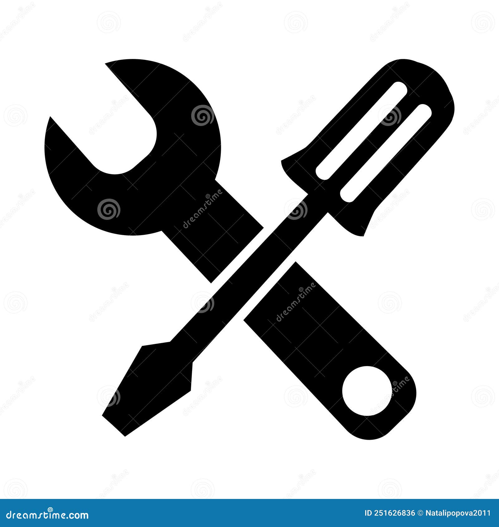 Technical Support Symbol. Tools Icon Vector, Flat Sign Stock Vector ...