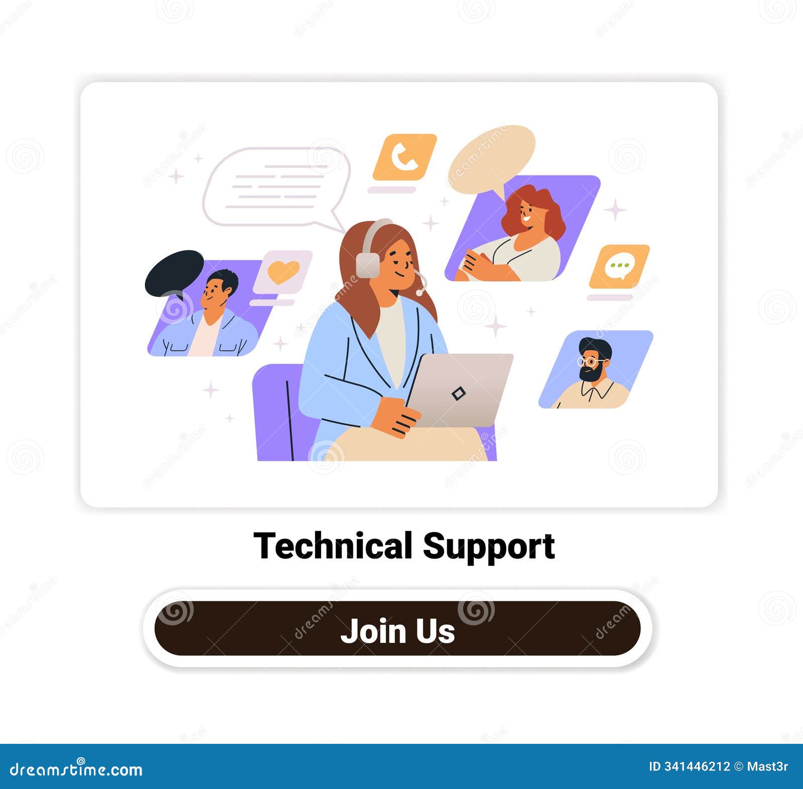 911 Support Team Sign Concept Illustration | CartoonDealer.com #54416521