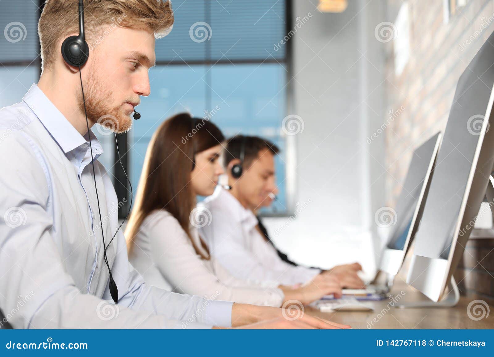 Technical Support Team Working Stock Photo - Image of helpdesk, headset ...