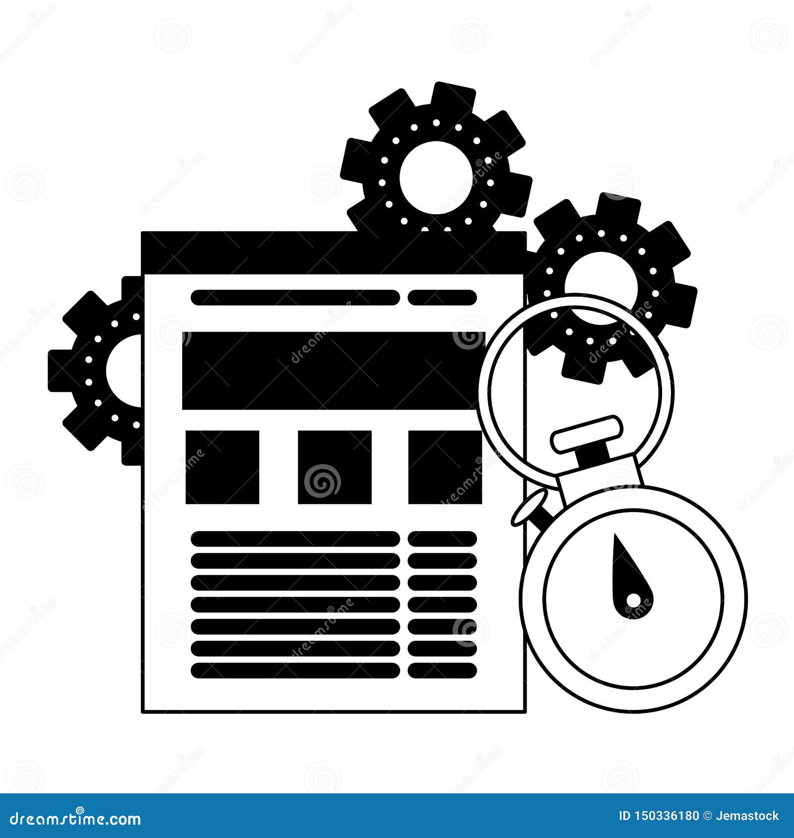 Technical Support Technology in Black and White Stock Vector ...