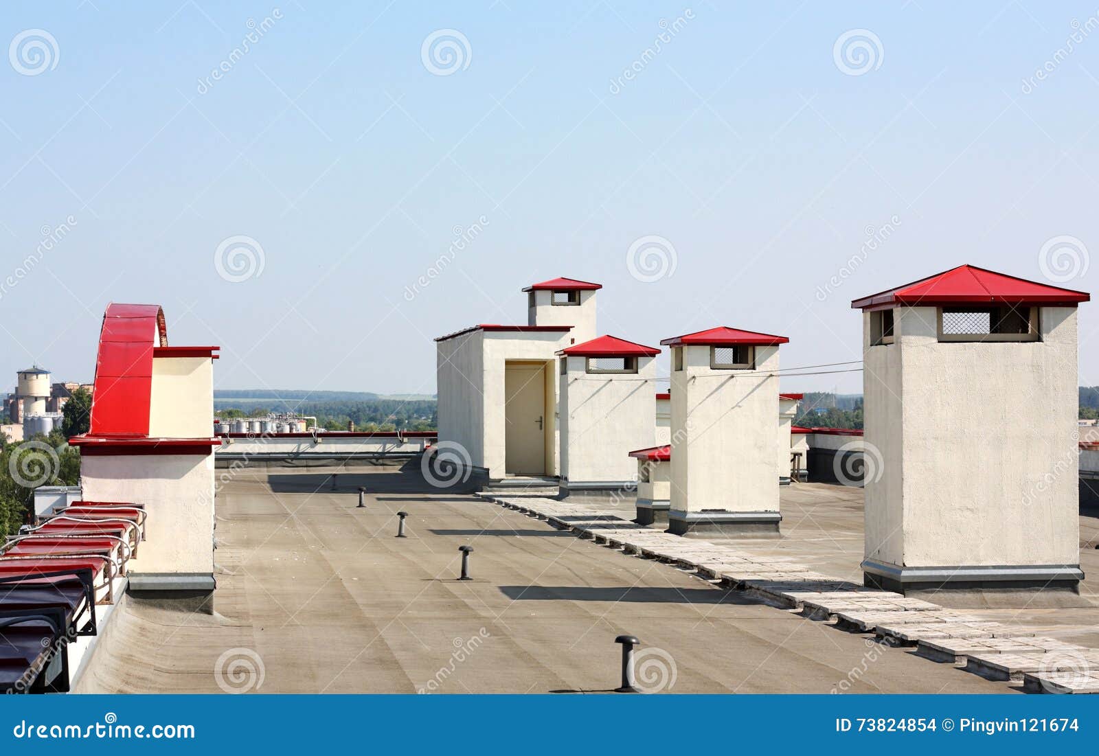 Technical Support Units of a Modern Building Stock Photo - Image of ...